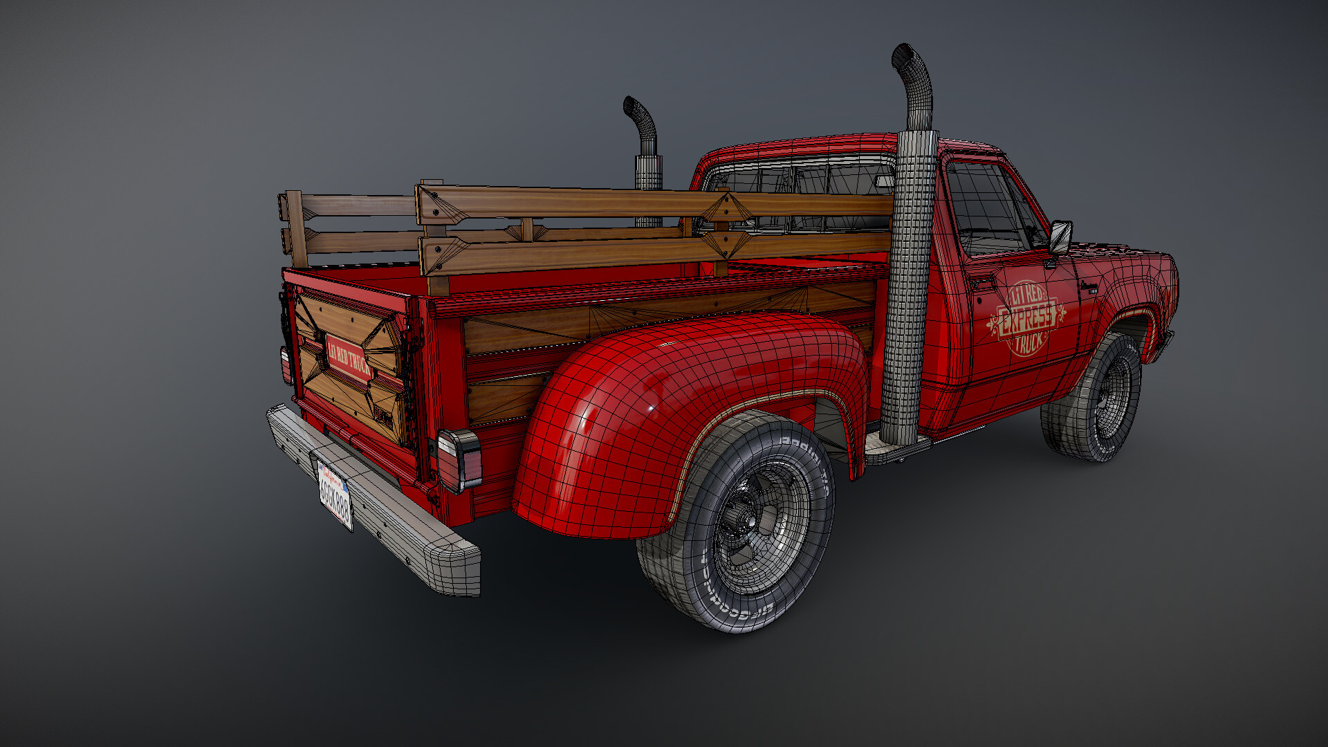 1979 Dodge Lil Red Express Truck - 3D Model by Veaceslav Condraciuc