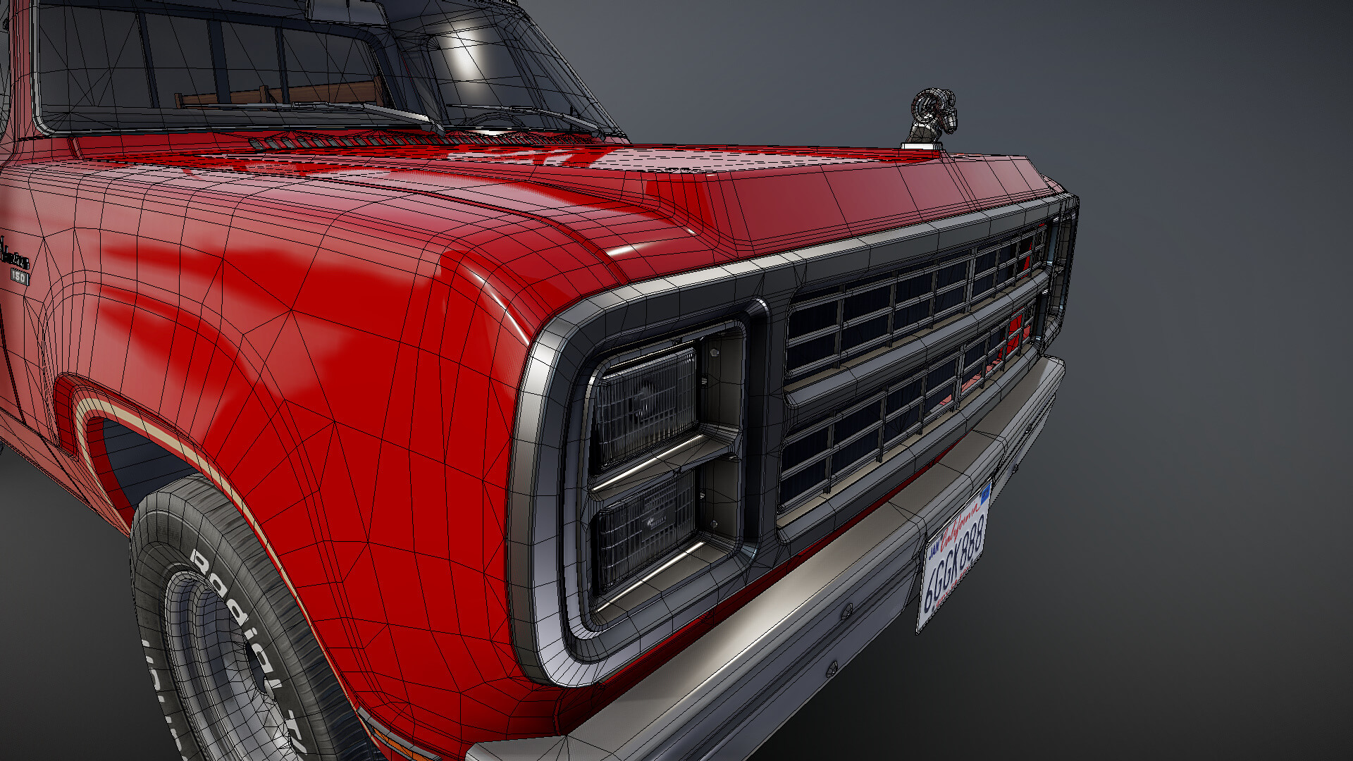 1979 Dodge Lil Red Express Truck - 3D Model by Veaceslav Condraciuc