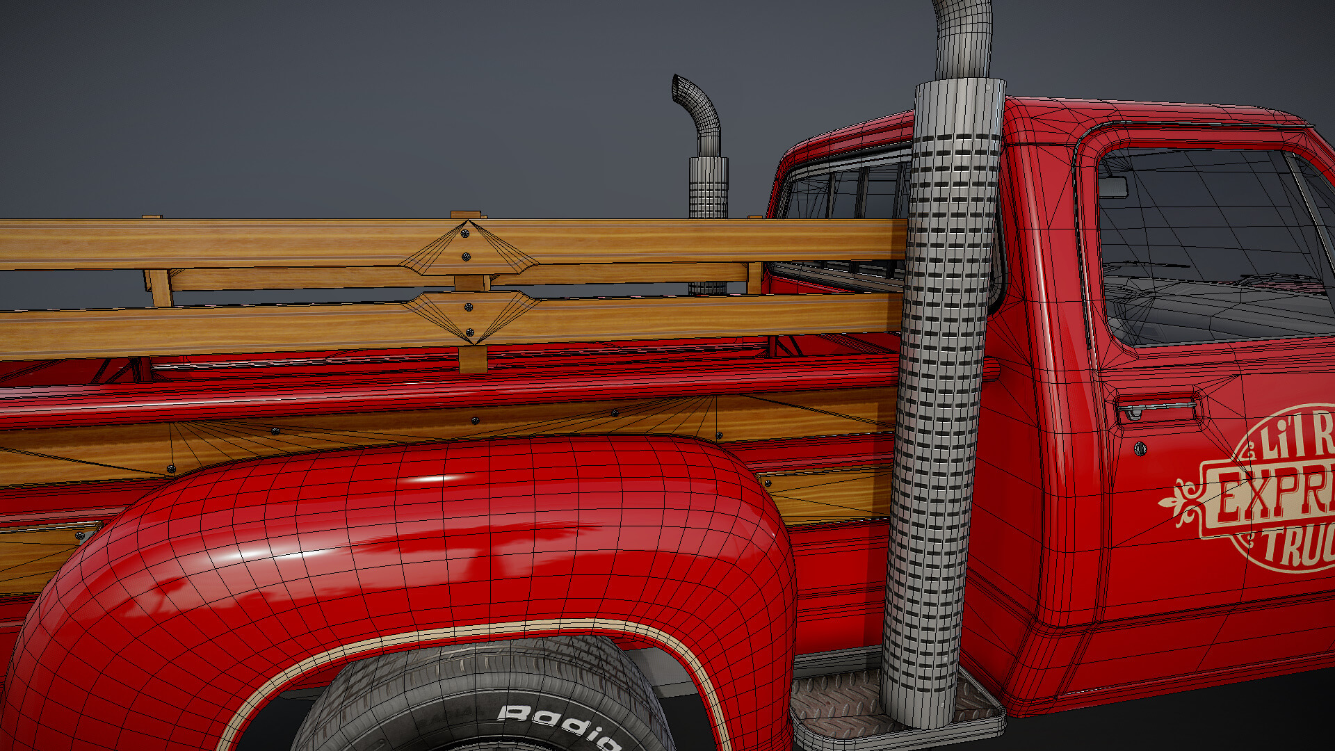 1979 Dodge Lil Red Express Truck - 3D Model by Veaceslav Condraciuc