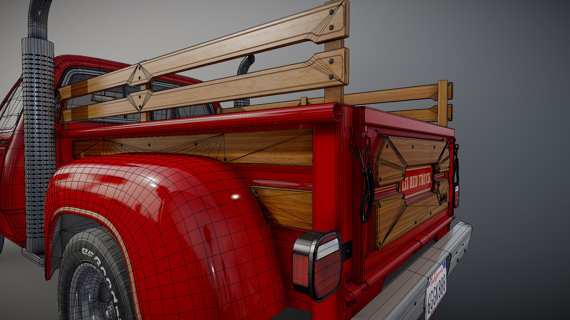 1979 Dodge Lil Red Express Truck - 3D Model by Veaceslav Condraciuc