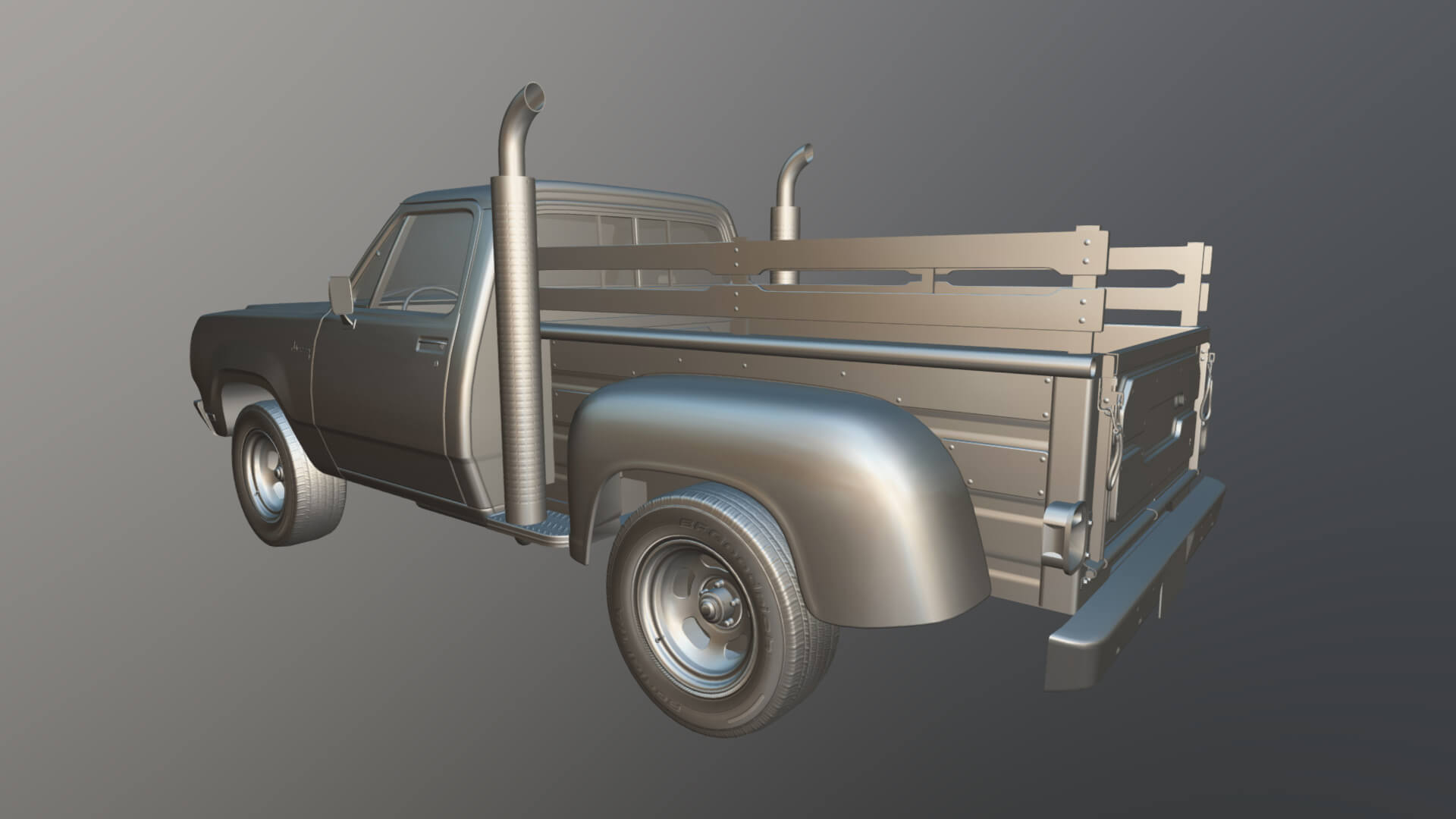 1979 Dodge Lil Red Express Truck - 3D Model by Veaceslav Condraciuc