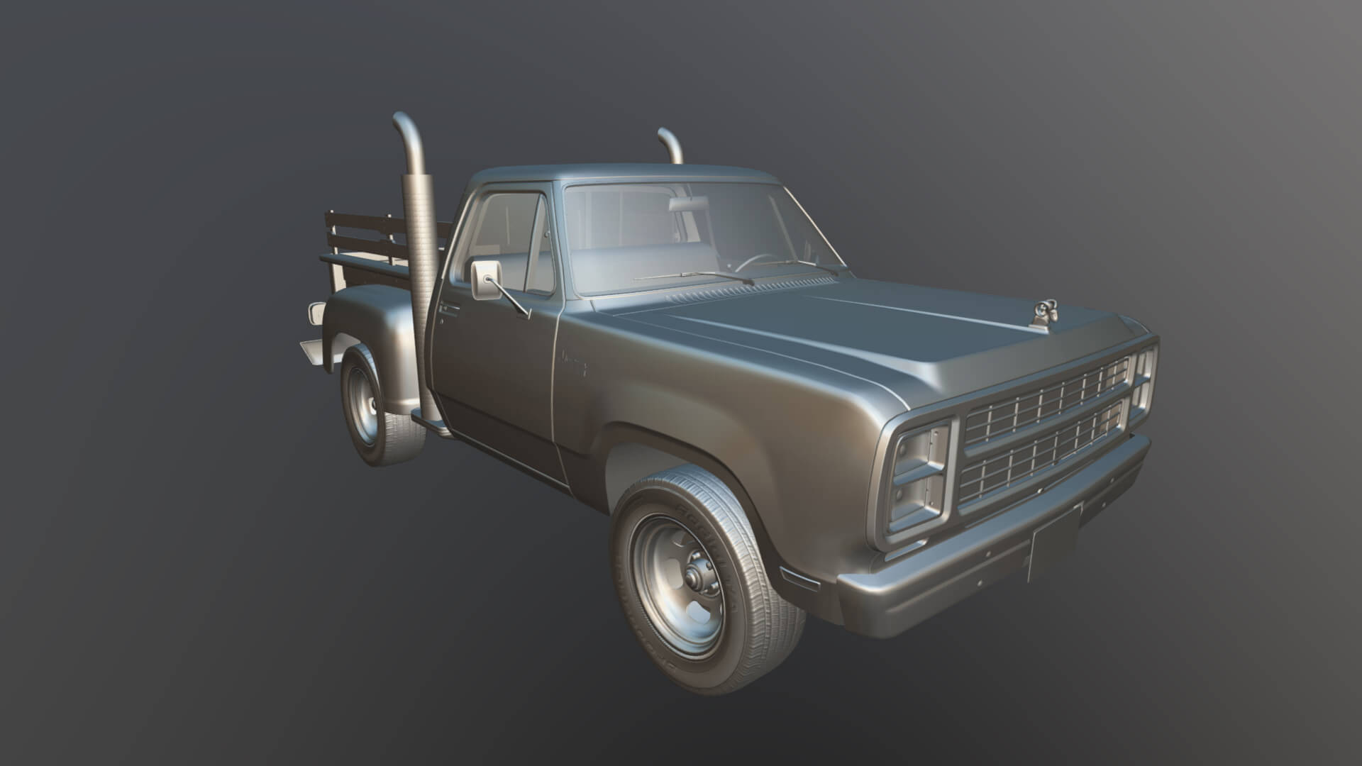 1979 Dodge Lil Red Express Truck - 3D Model by Veaceslav Condraciuc