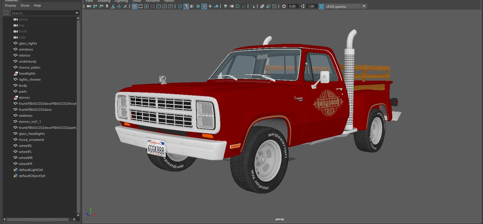 1979 Dodge Lil Red Express Truck - 3D Model by Veaceslav Condraciuc