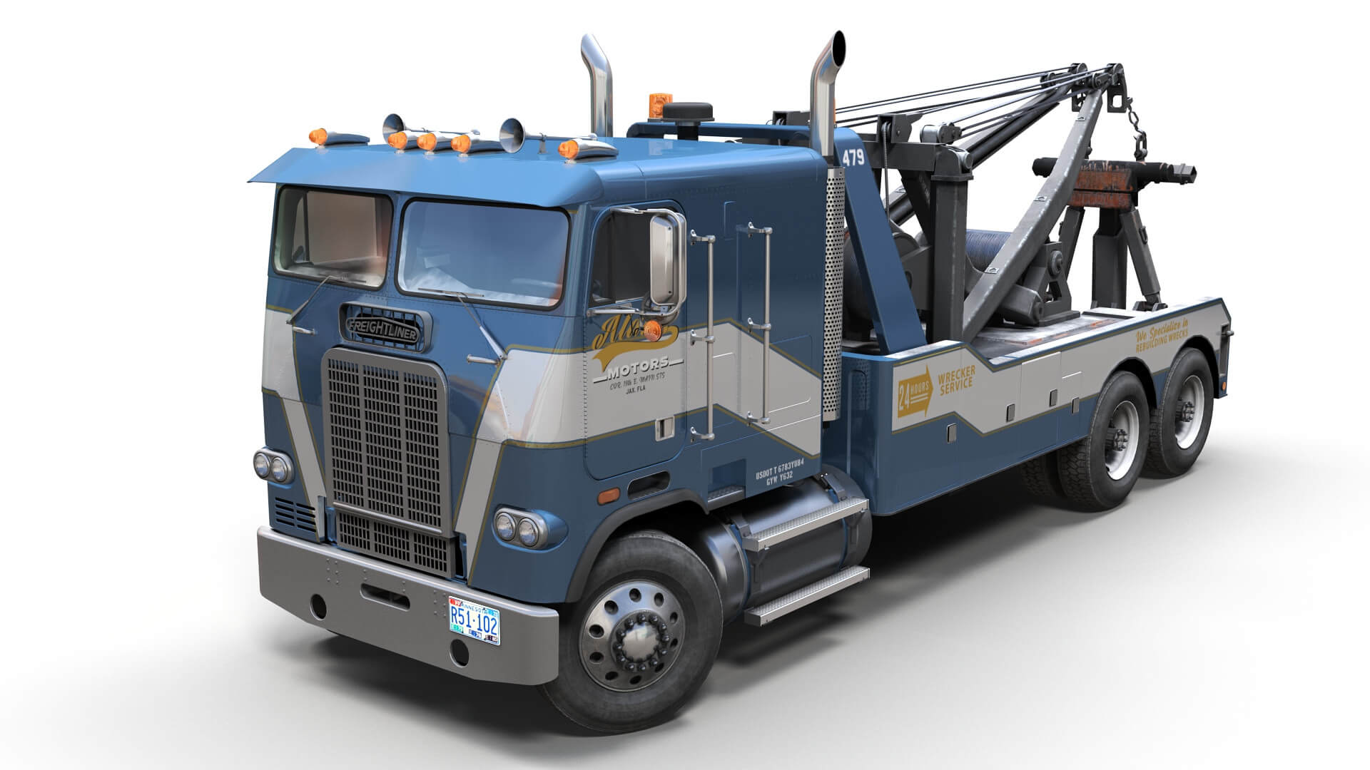 1980 Freightliner Heavy Wrecker - 3D Model by Veaceslav Condraciuc