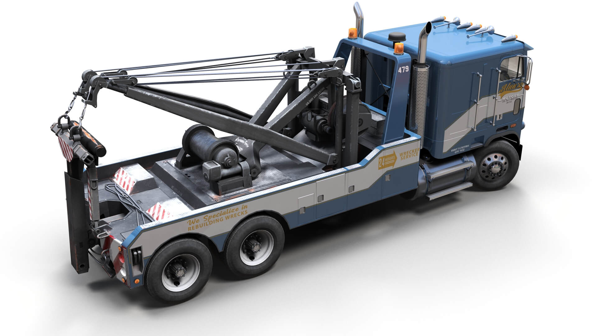 1980 Freightliner Heavy Wrecker - 3D Model by Veaceslav Condraciuc