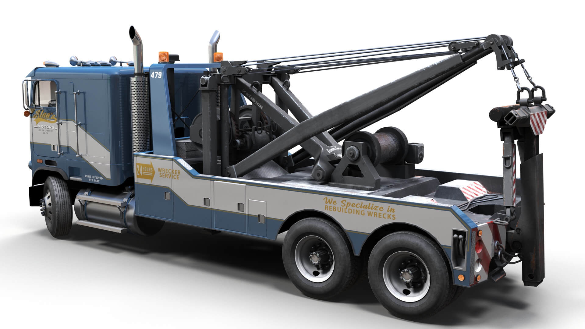 1980 Freightliner Heavy Wrecker - 3D Model by Veaceslav Condraciuc