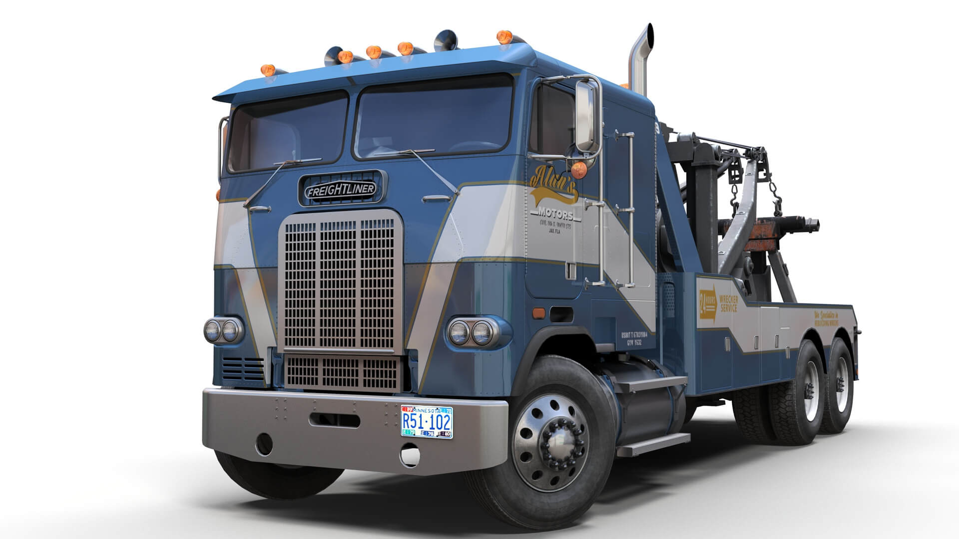 1980 Freightliner Heavy Wrecker - 3D Model by Veaceslav Condraciuc