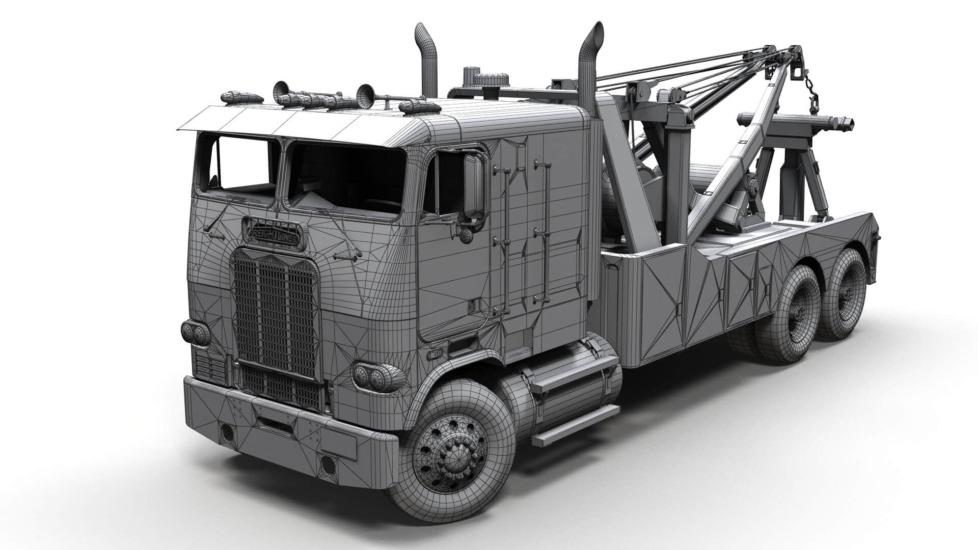 1980 Freightliner Heavy Wrecker - 3D Model by Veaceslav Condraciuc