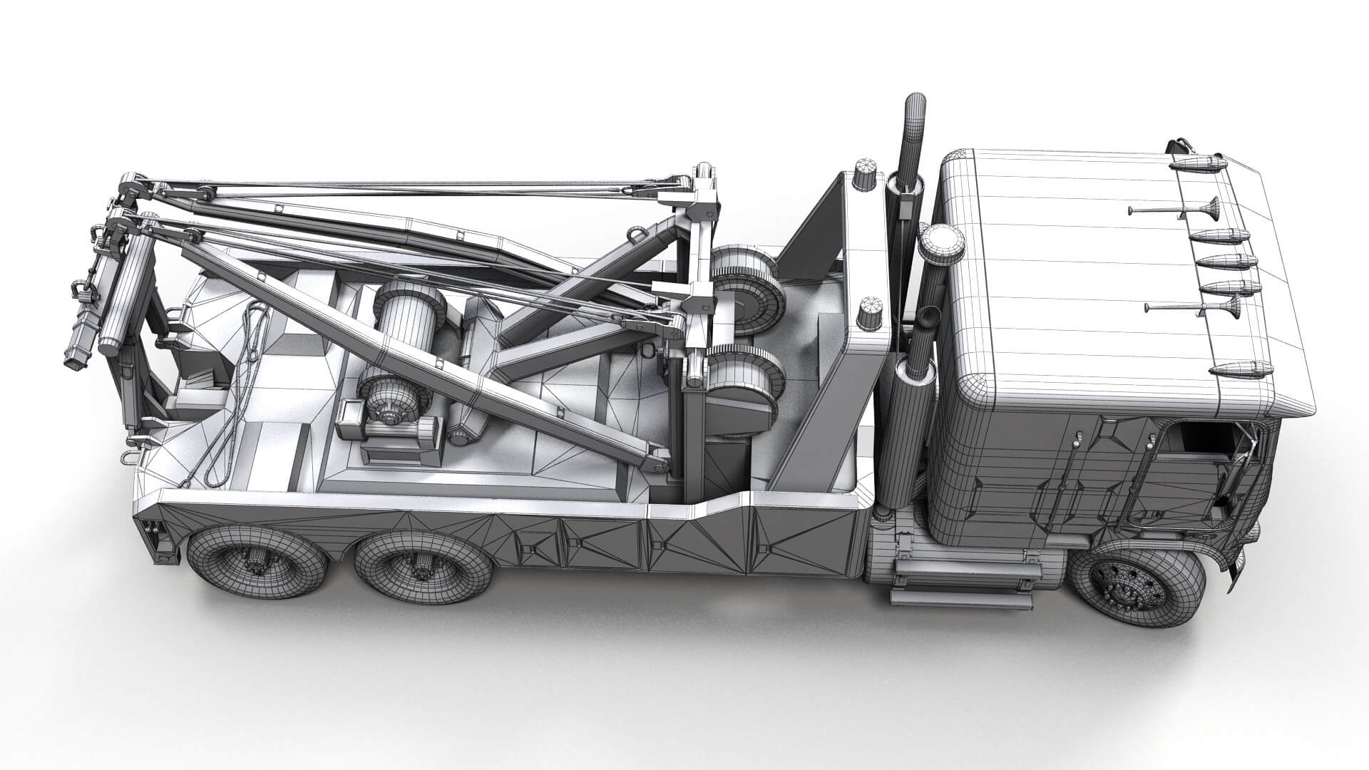 1980 Freightliner Heavy Wrecker - 3D Model by Veaceslav Condraciuc