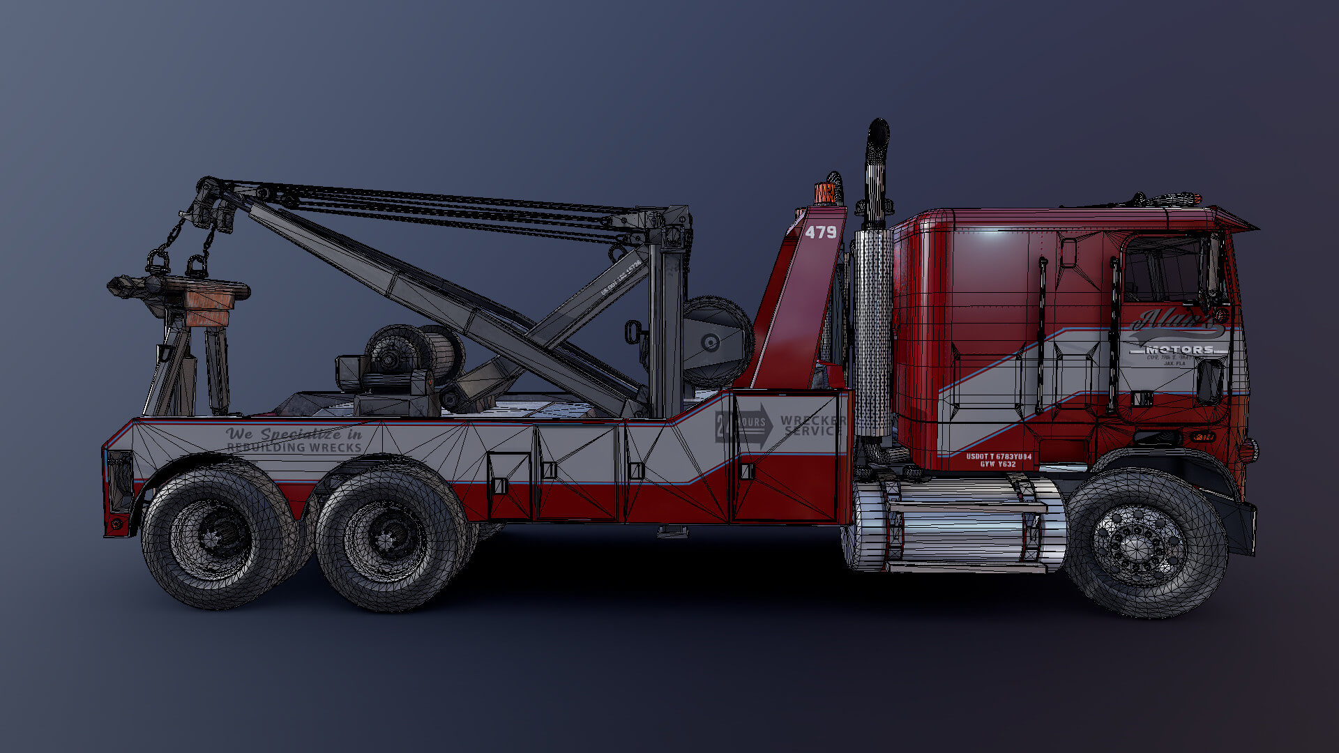 1980 Freightliner Heavy Wrecker - 3D Model by Veaceslav Condraciuc