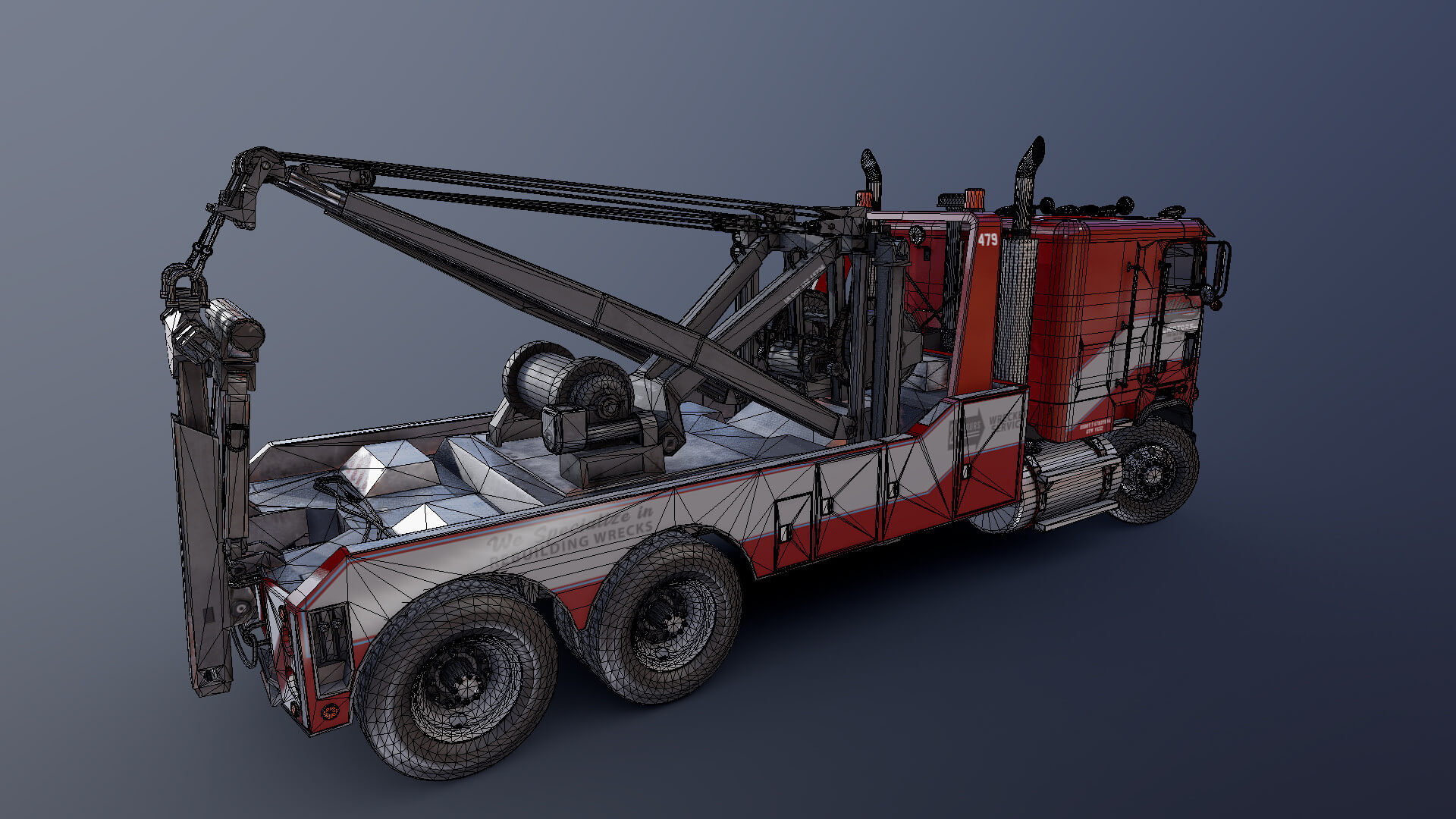 1980 Freightliner Heavy Wrecker - 3D Model by Veaceslav Condraciuc