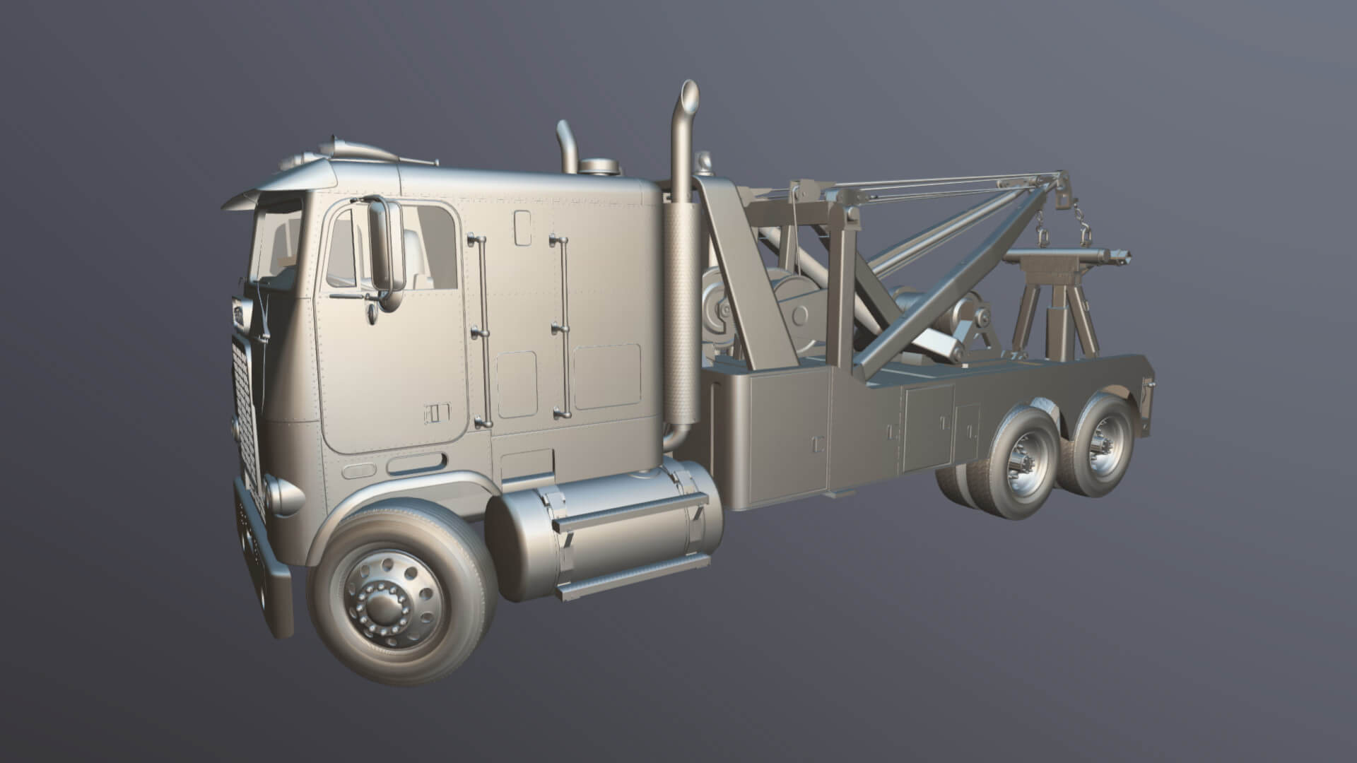 1980 Freightliner Heavy Wrecker - 3D Model by Veaceslav Condraciuc