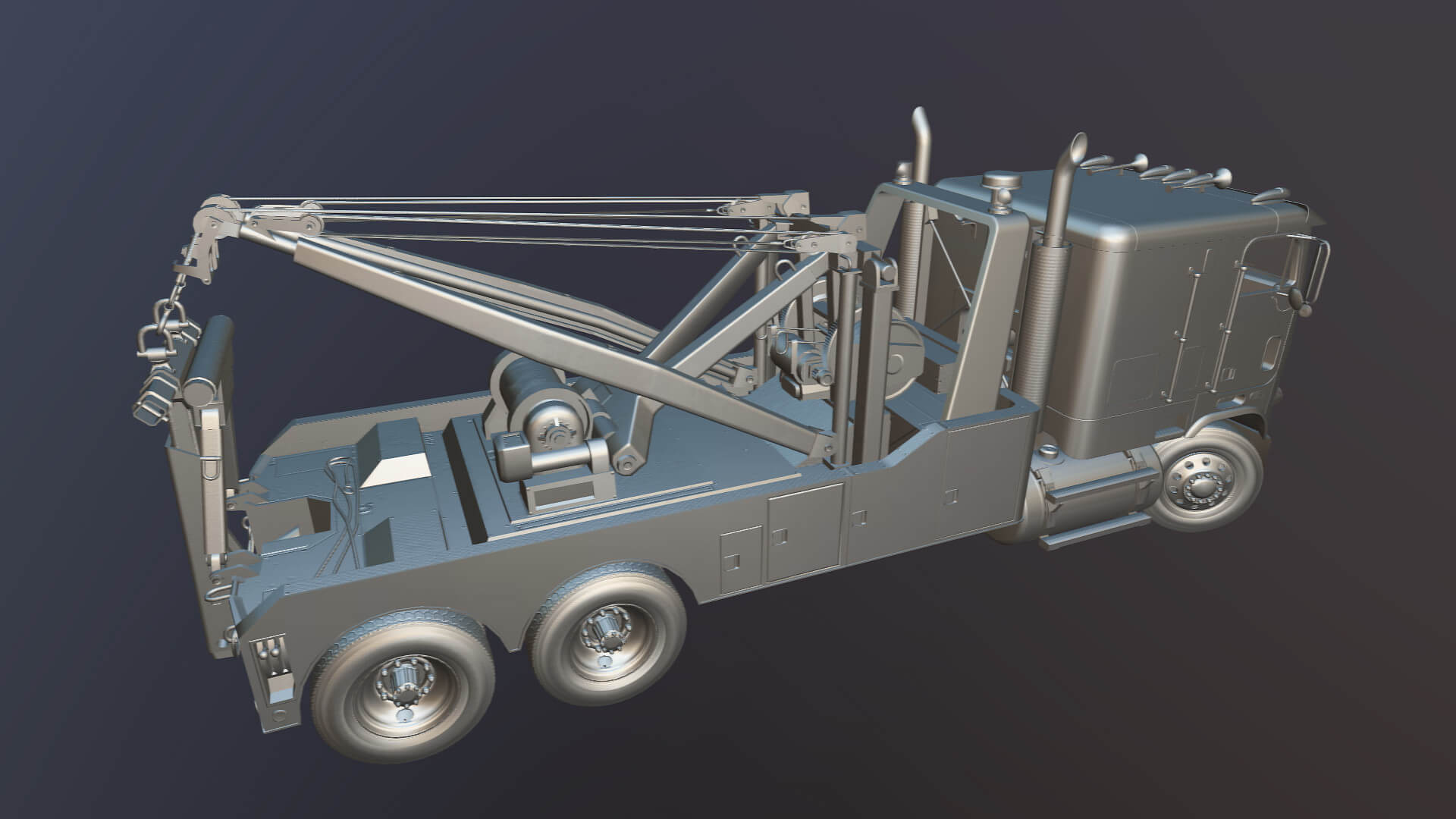 1980 Freightliner Heavy Wrecker - 3D Model by Veaceslav Condraciuc