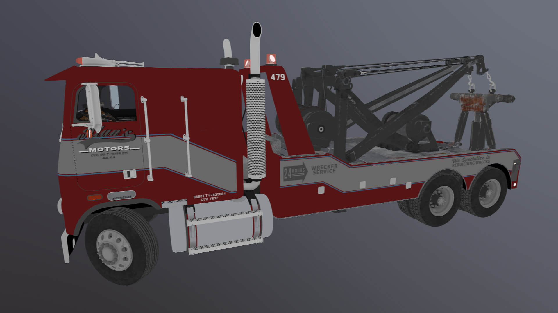 1980 Freightliner Heavy Wrecker - 3D Model by Veaceslav Condraciuc