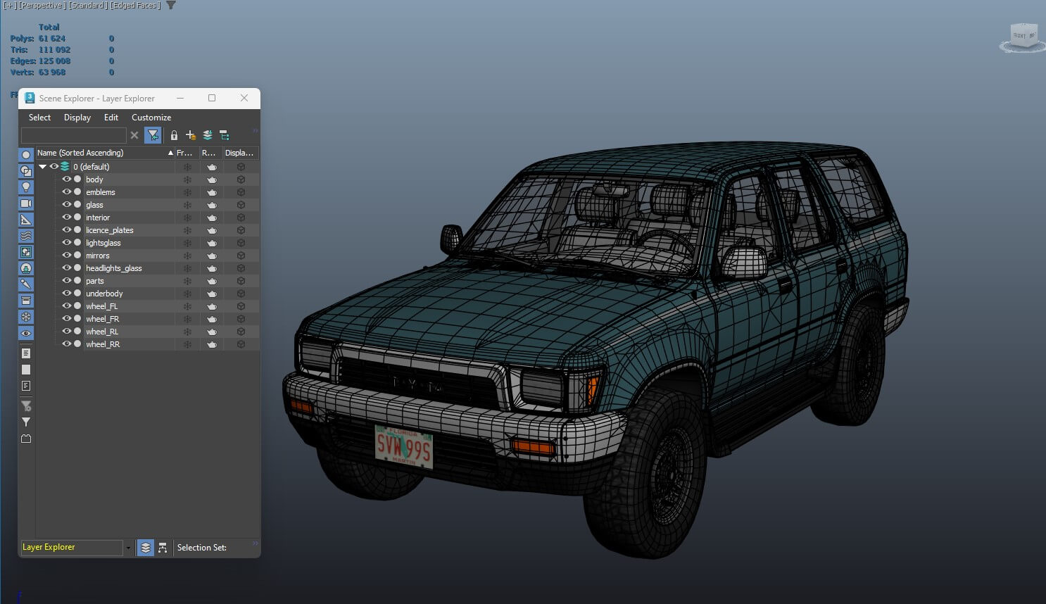 1990 Toyota 4Runner - 3D Model by Veaceslav Condraciuc