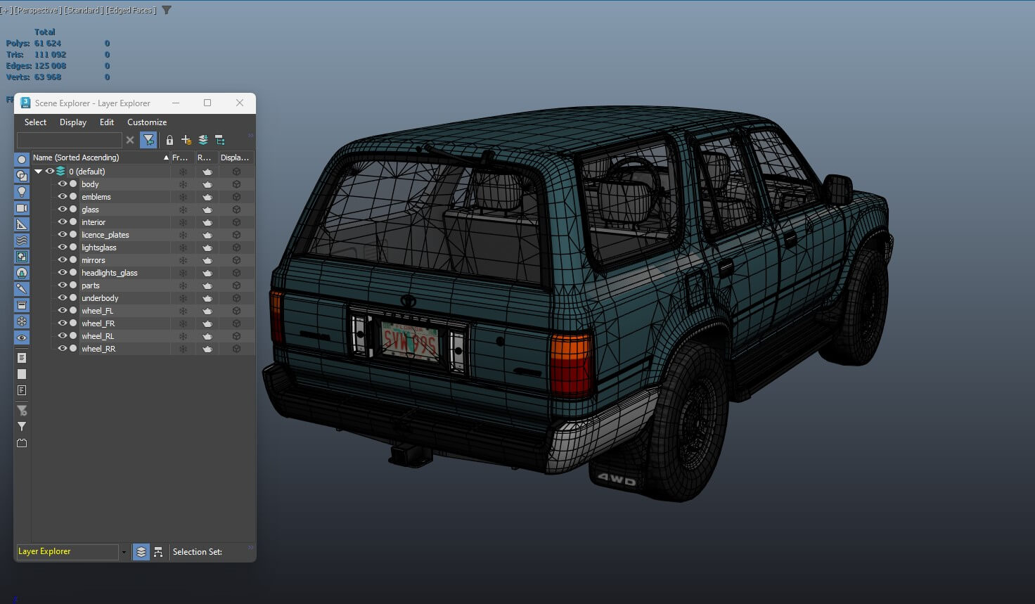 1990 Toyota 4Runner - 3D Model by Veaceslav Condraciuc