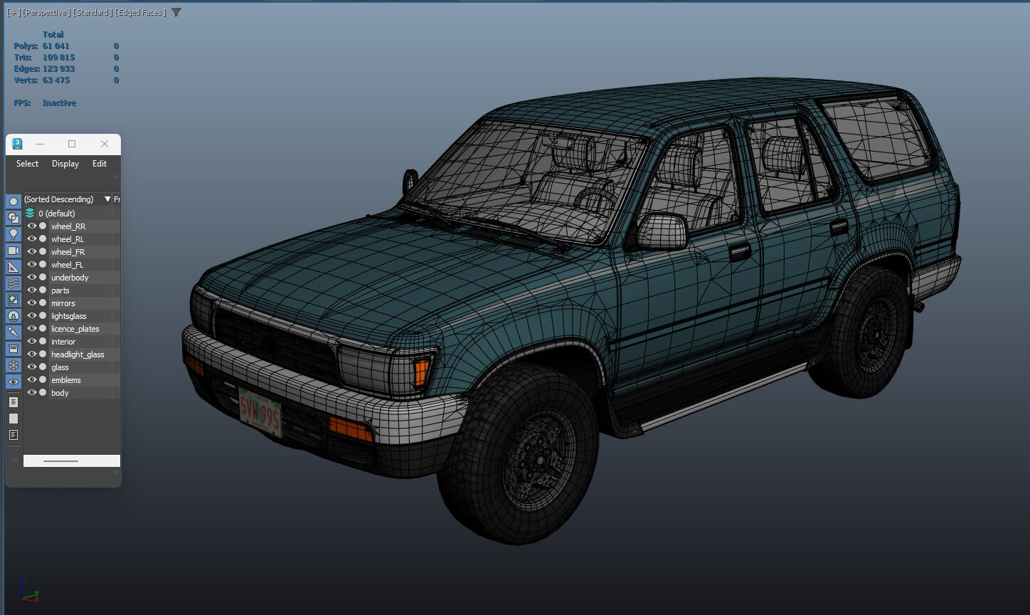 1994 Toyota 4Runner - 3D Model by Veaceslav Condraciuc
