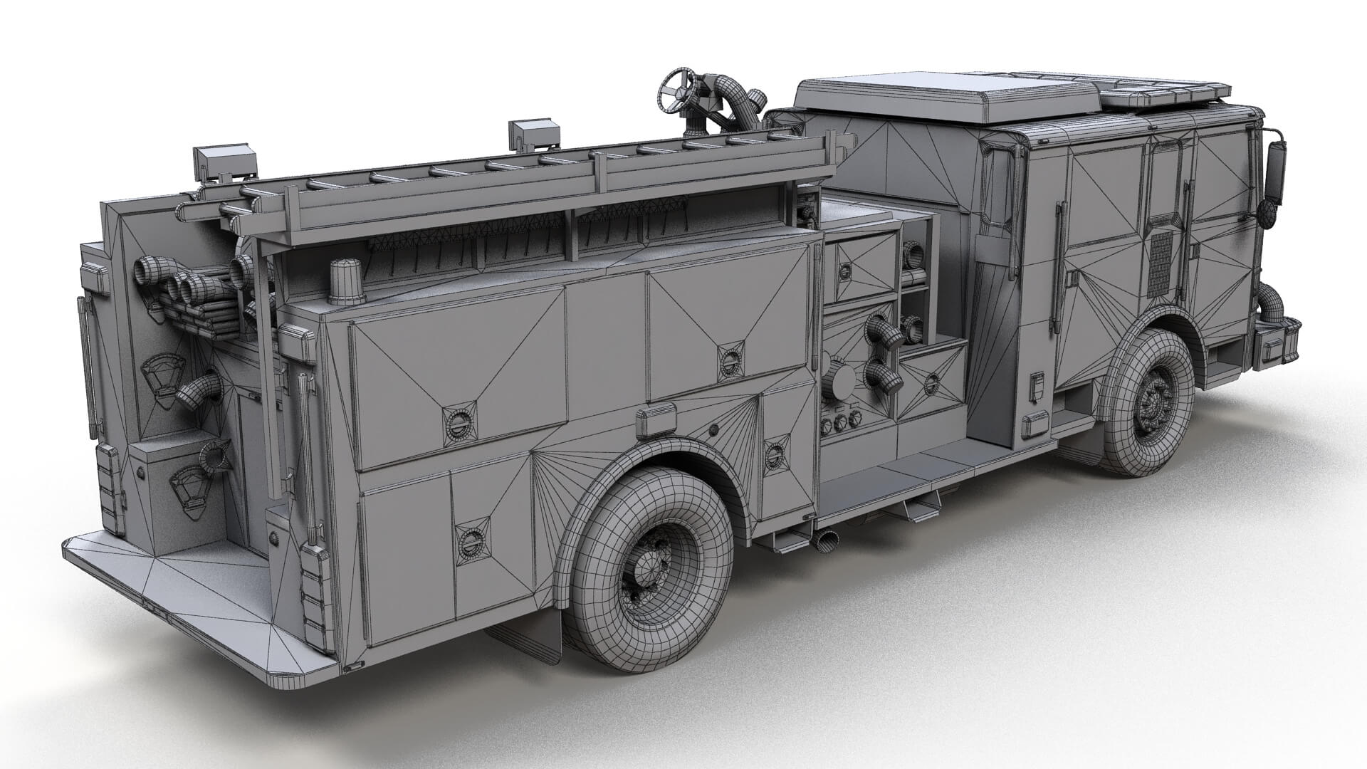 1995 Pierce Arrow Fire Truck - 3D Model by Veaceslav Condraciuc