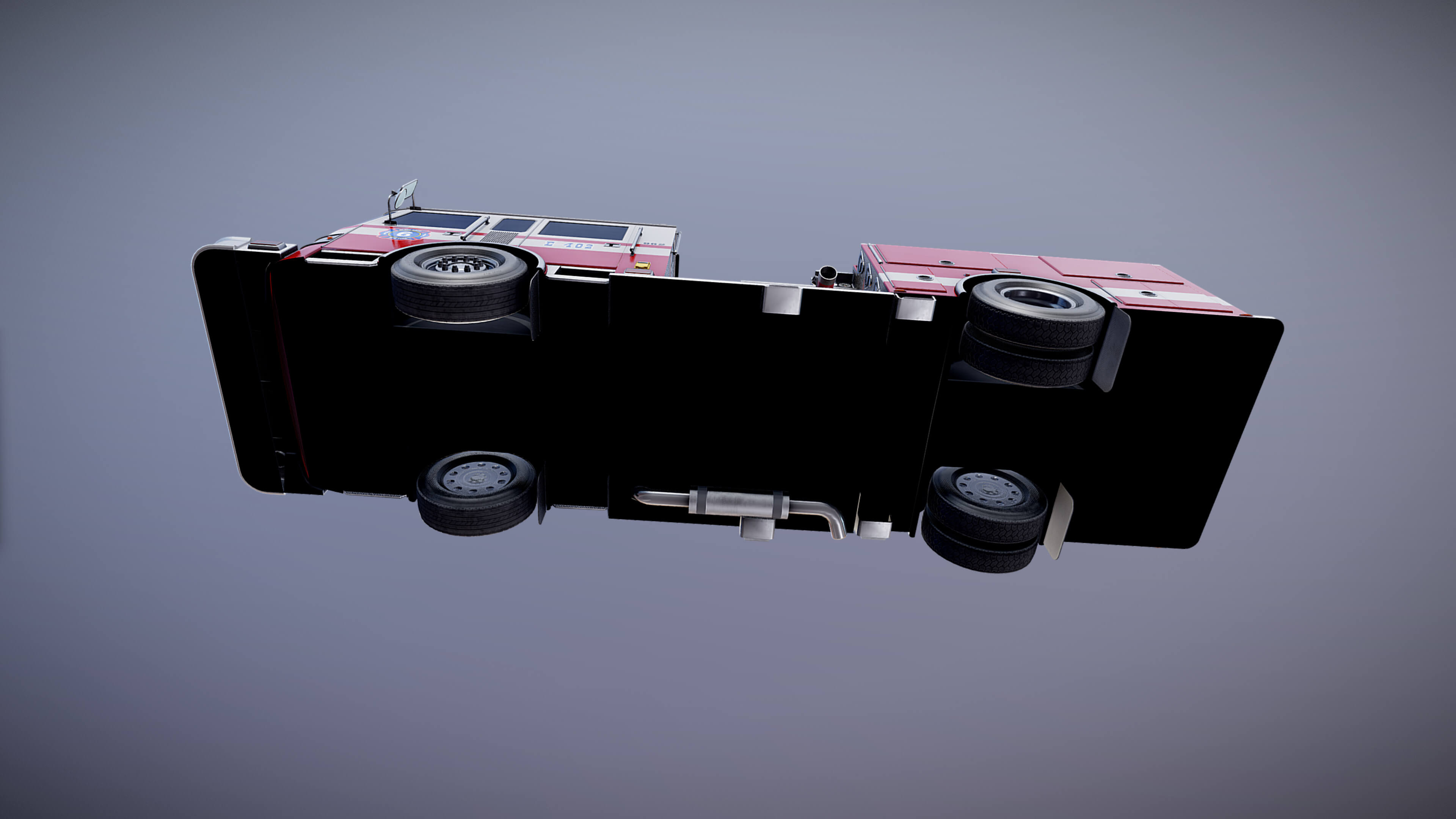 1995 Pierce Arrow Fire Truck - 3D Model by Veaceslav Condraciuc