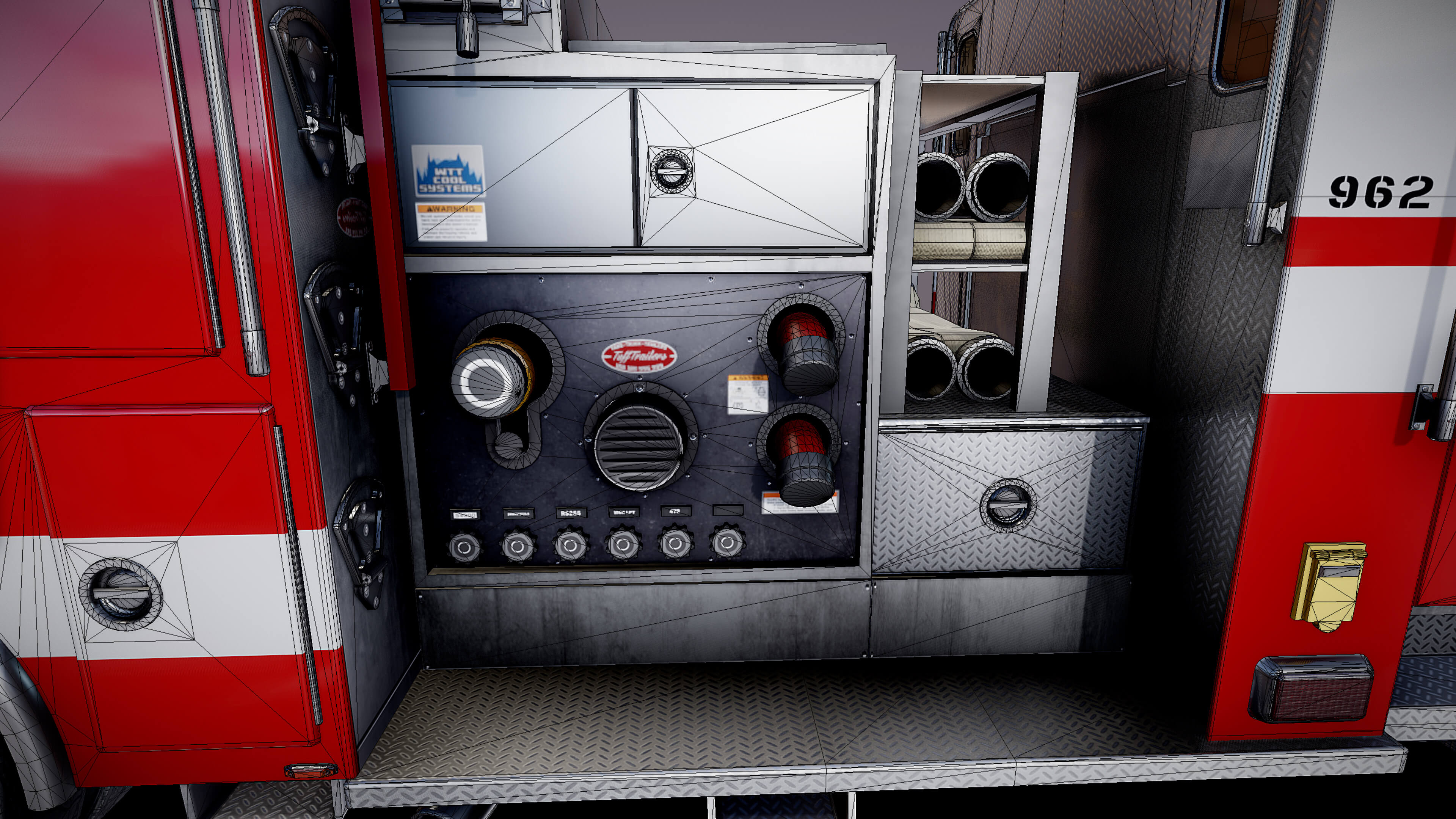 1995 Pierce Arrow Fire Truck - 3D Model by Veaceslav Condraciuc