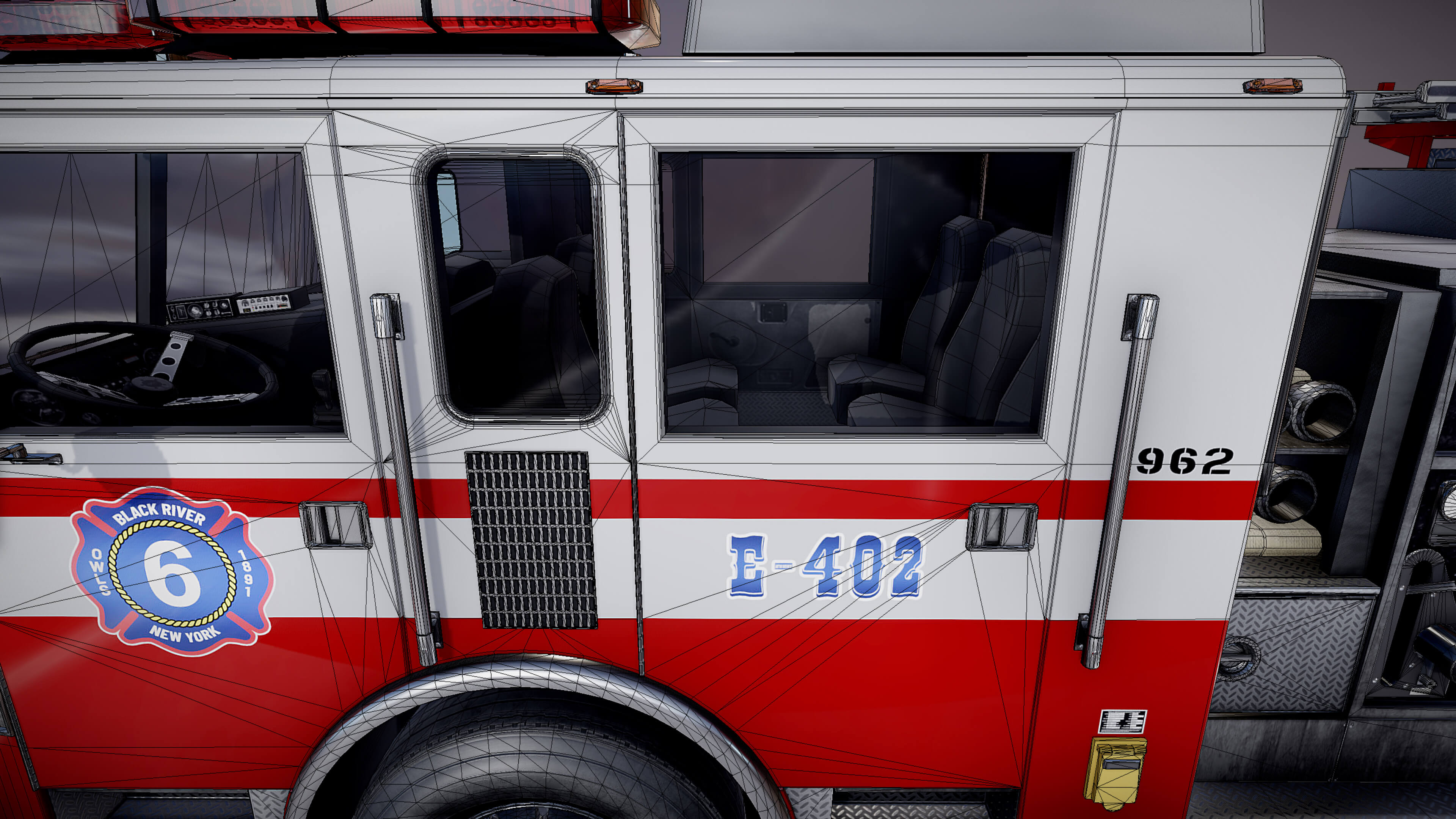 1995 Pierce Arrow Fire Truck - 3D Model by Veaceslav Condraciuc