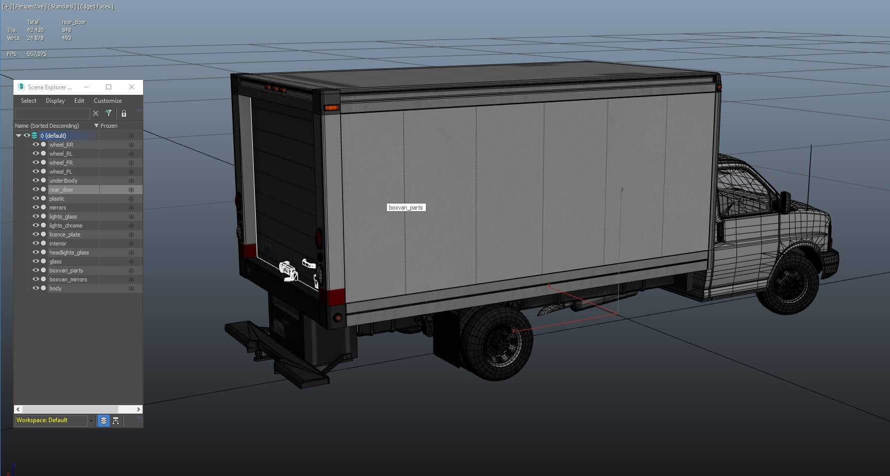 2010 Industrial Box Van - 3D Model by Veaceslav Condraciuc