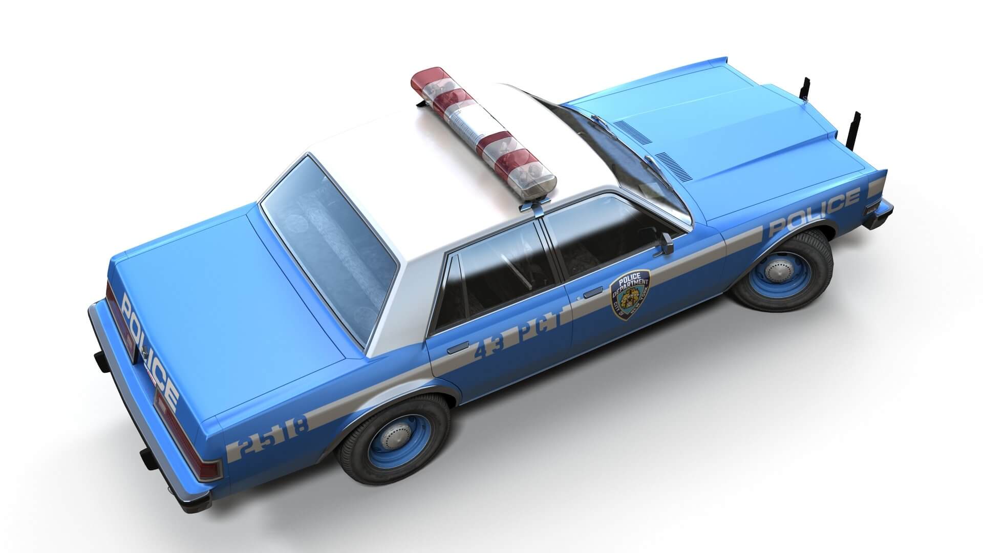 80s NY Police Car - 3D Model by Veaceslav Condraciuc