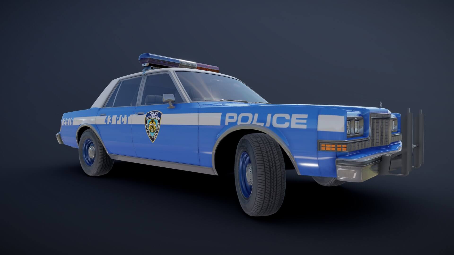 80s NY Police Car - 3D Model by Veaceslav Condraciuc