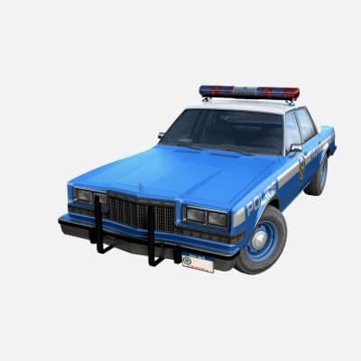 80s NY Police Car - 3D Model by Veaceslav Condraciuc