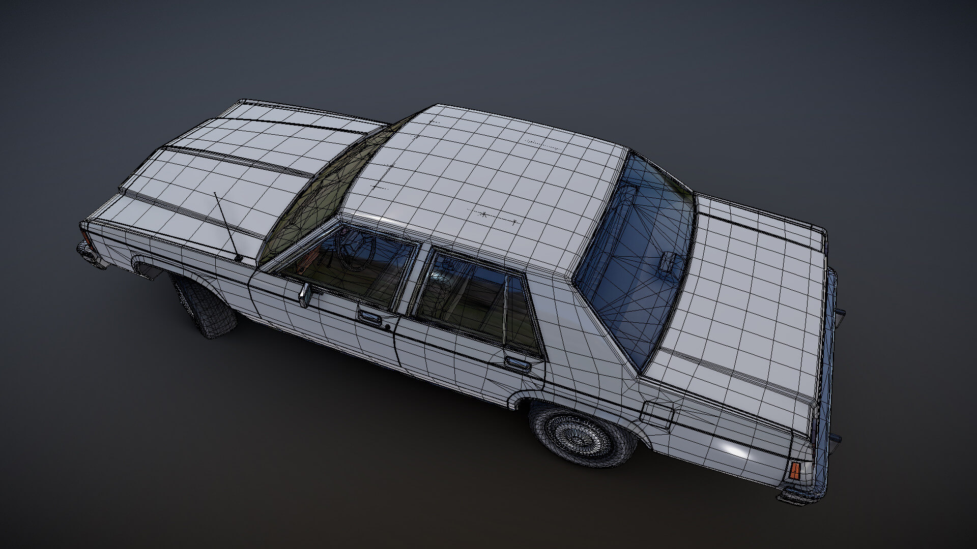 80s Sedan - 3D Model by Veaceslav Condraciuc