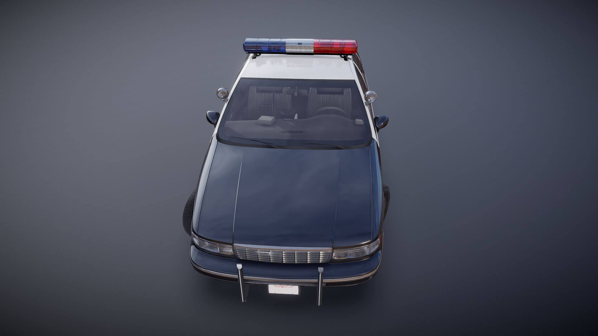 90s Generic Police Car - 3D Model by Veaceslav Condraciuc