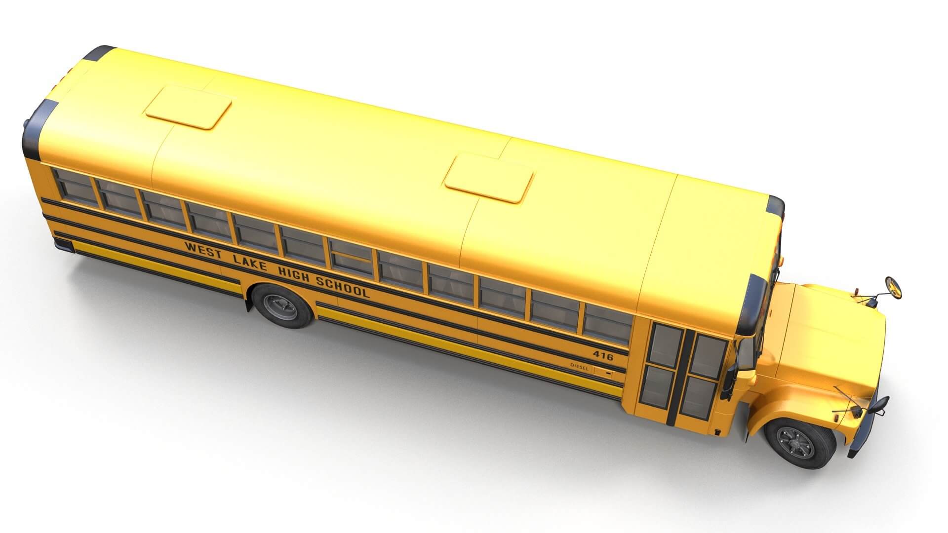 90s Generic School Bus - 3D Model by Veaceslav Condraciuc