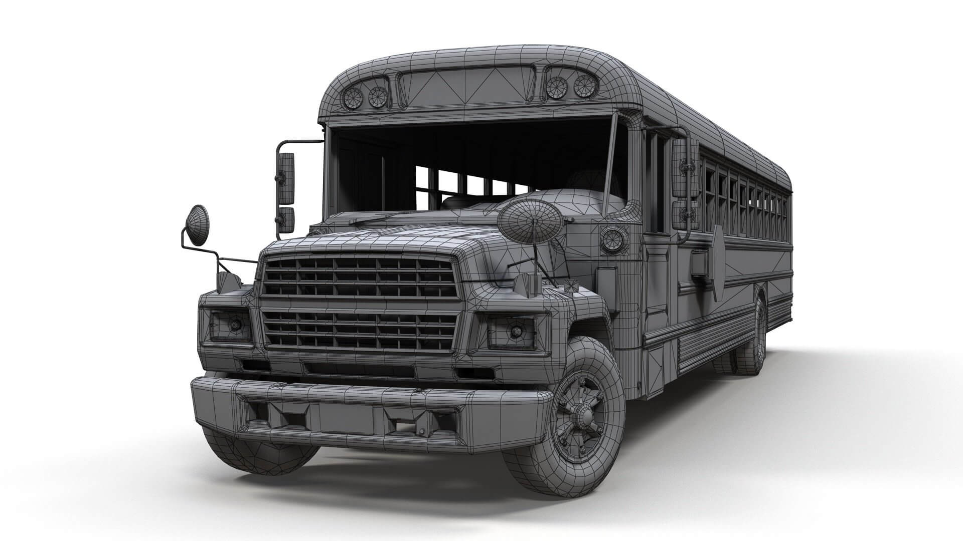 90s Generic School Bus - 3D Model by Veaceslav Condraciuc