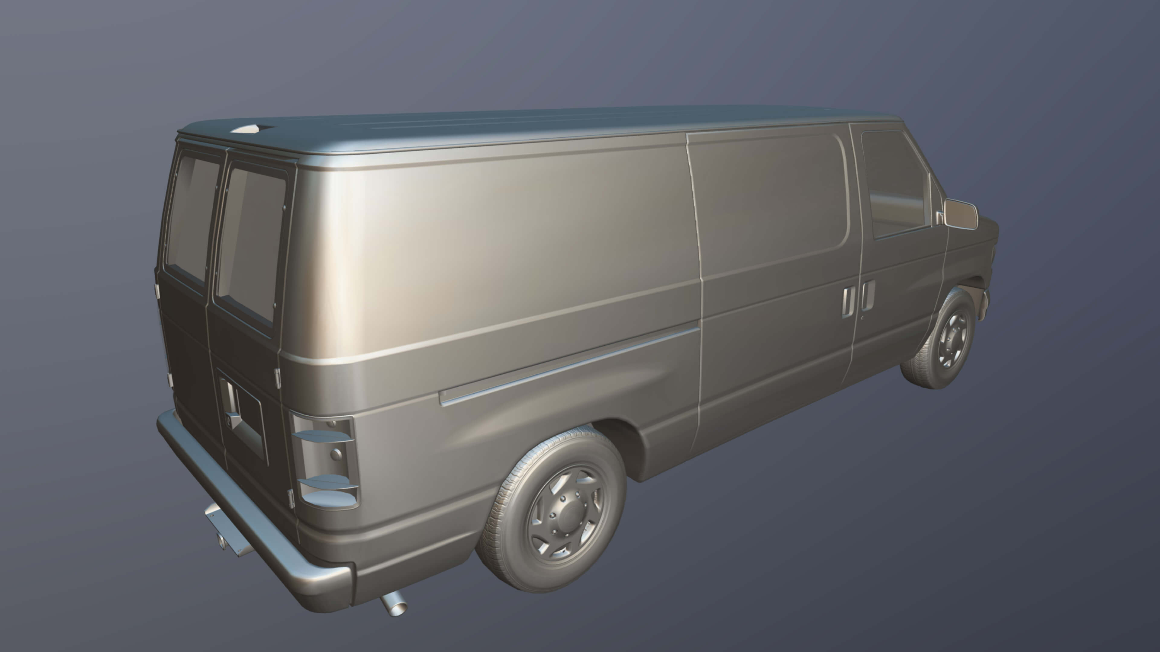 90S Industrial Van - 3D Model by Veaceslav Condraciuc