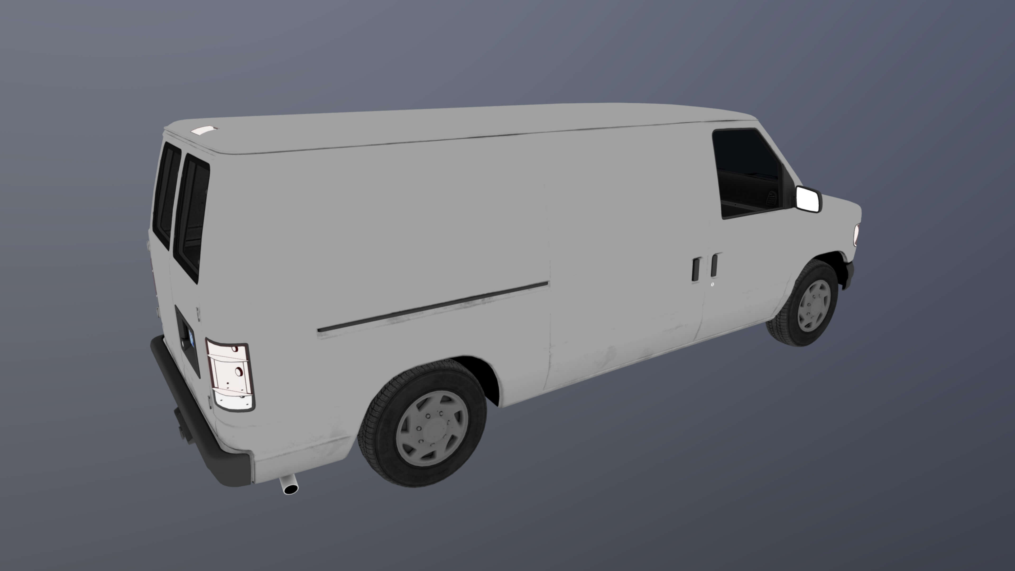 90S Industrial Van - 3D Model by Veaceslav Condraciuc