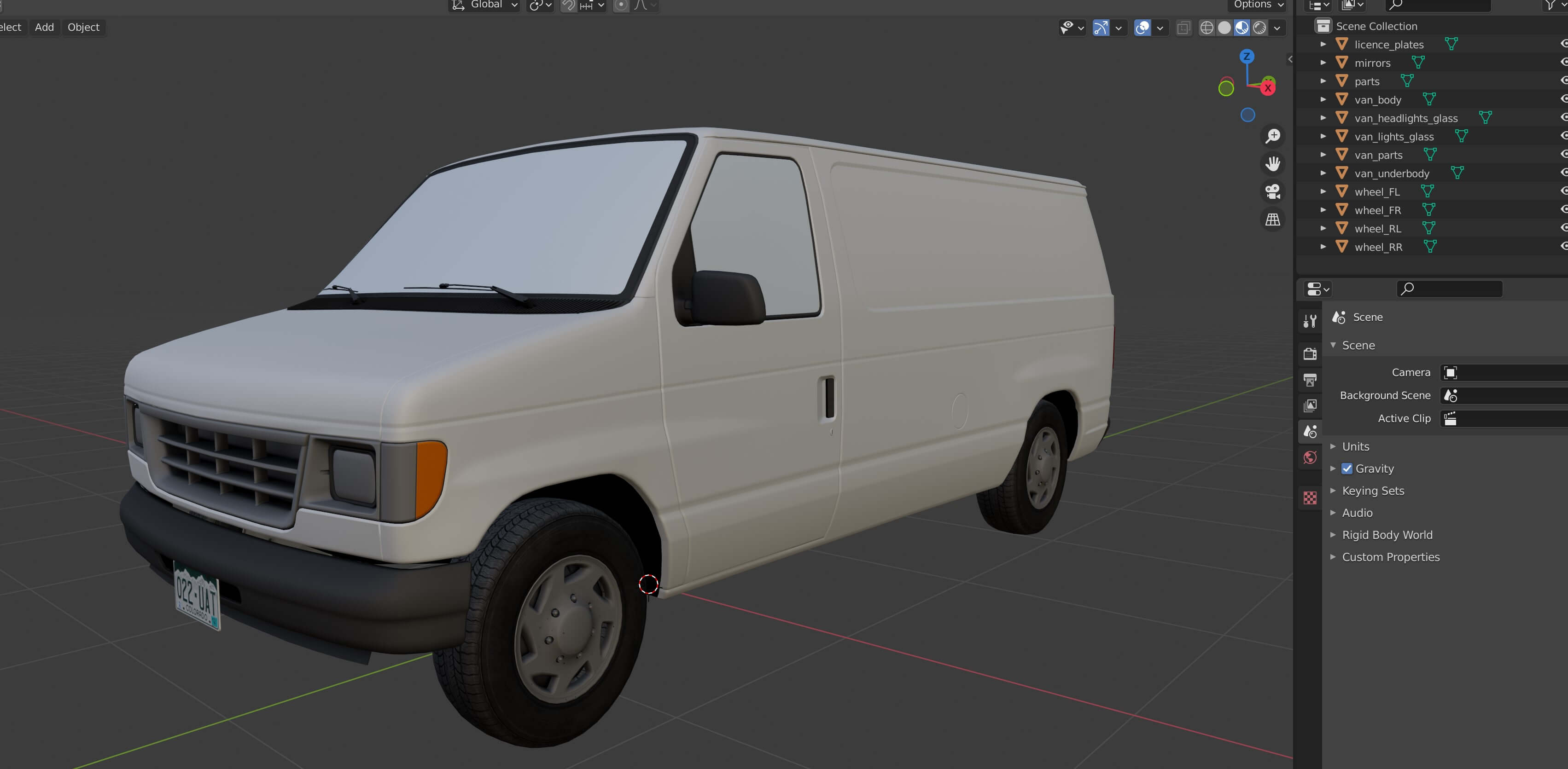 90S Industrial Van - 3D Model by Veaceslav Condraciuc