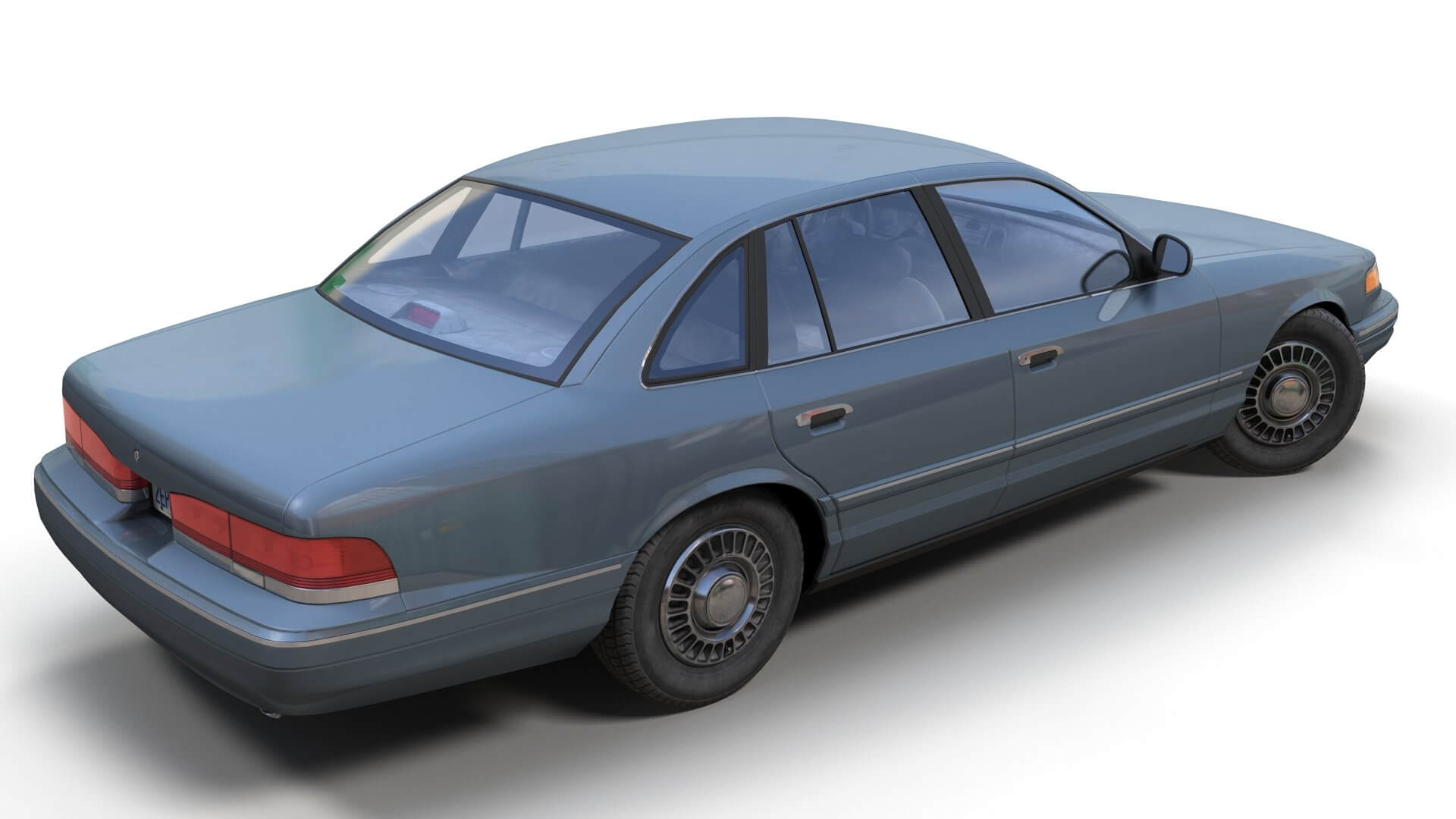 American 90s Generic Sedan - 3D Model by Veaceslav Condraciuc