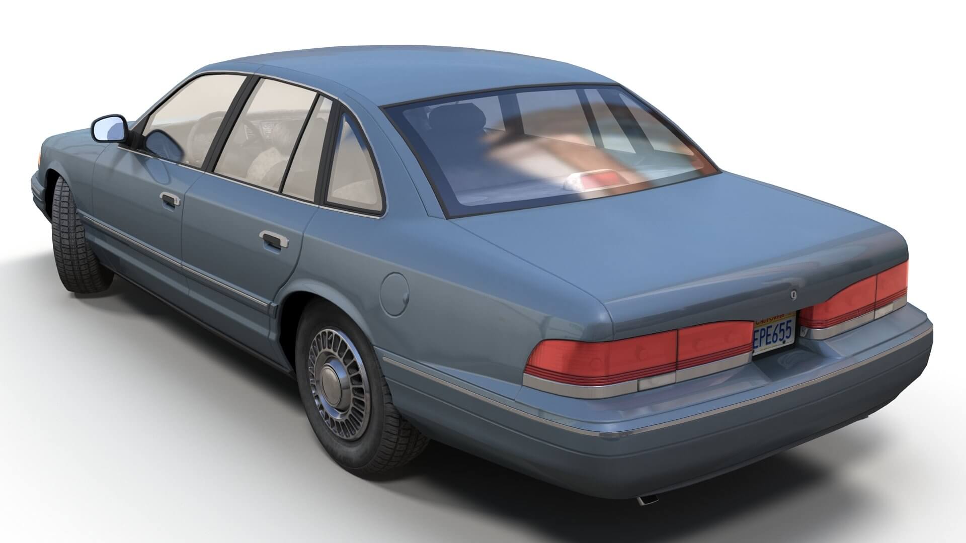 American 90s Generic Sedan - 3D Model by Veaceslav Condraciuc