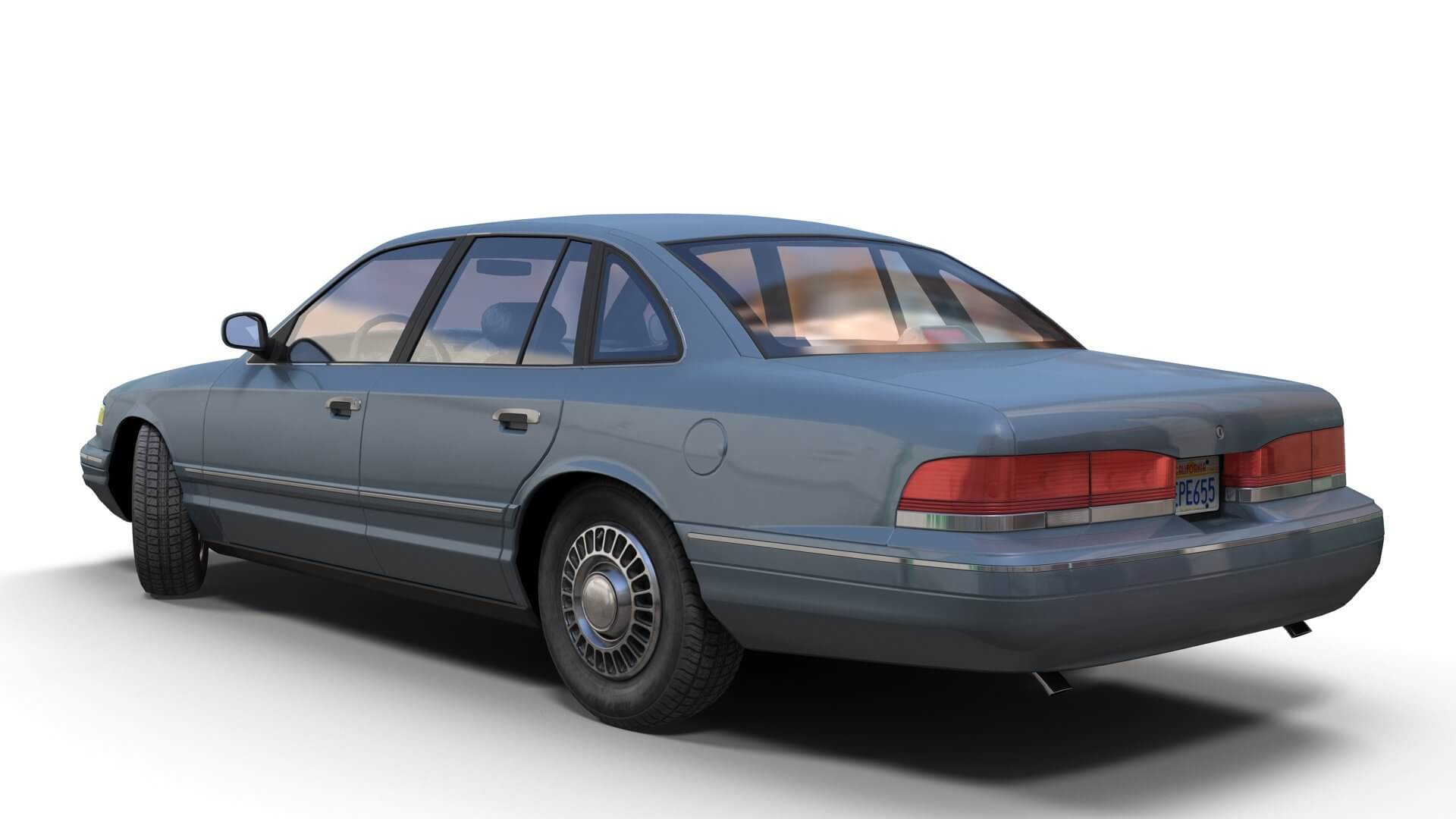 American 90s Generic Sedan - 3D Model by Veaceslav Condraciuc