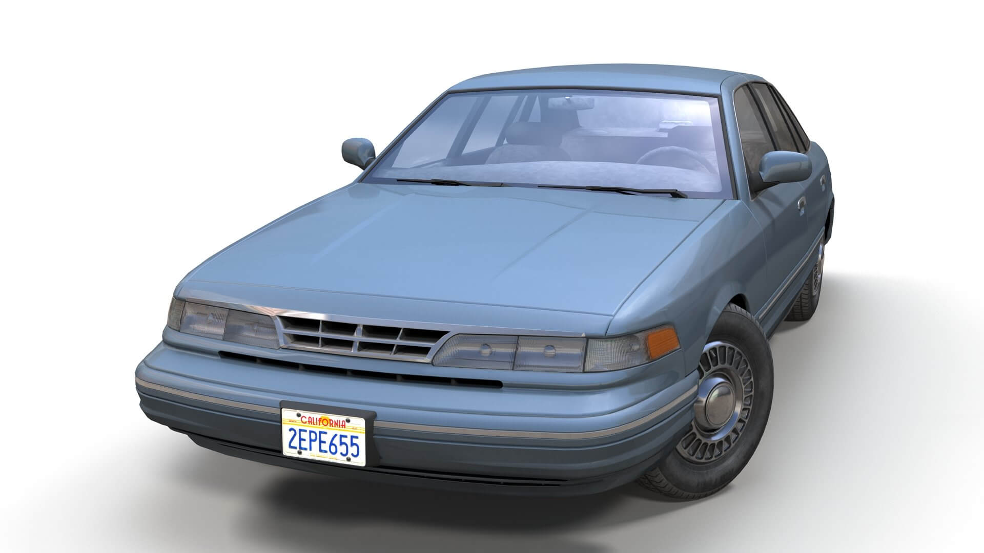 American 90s Generic Sedan - 3D Model by Veaceslav Condraciuc