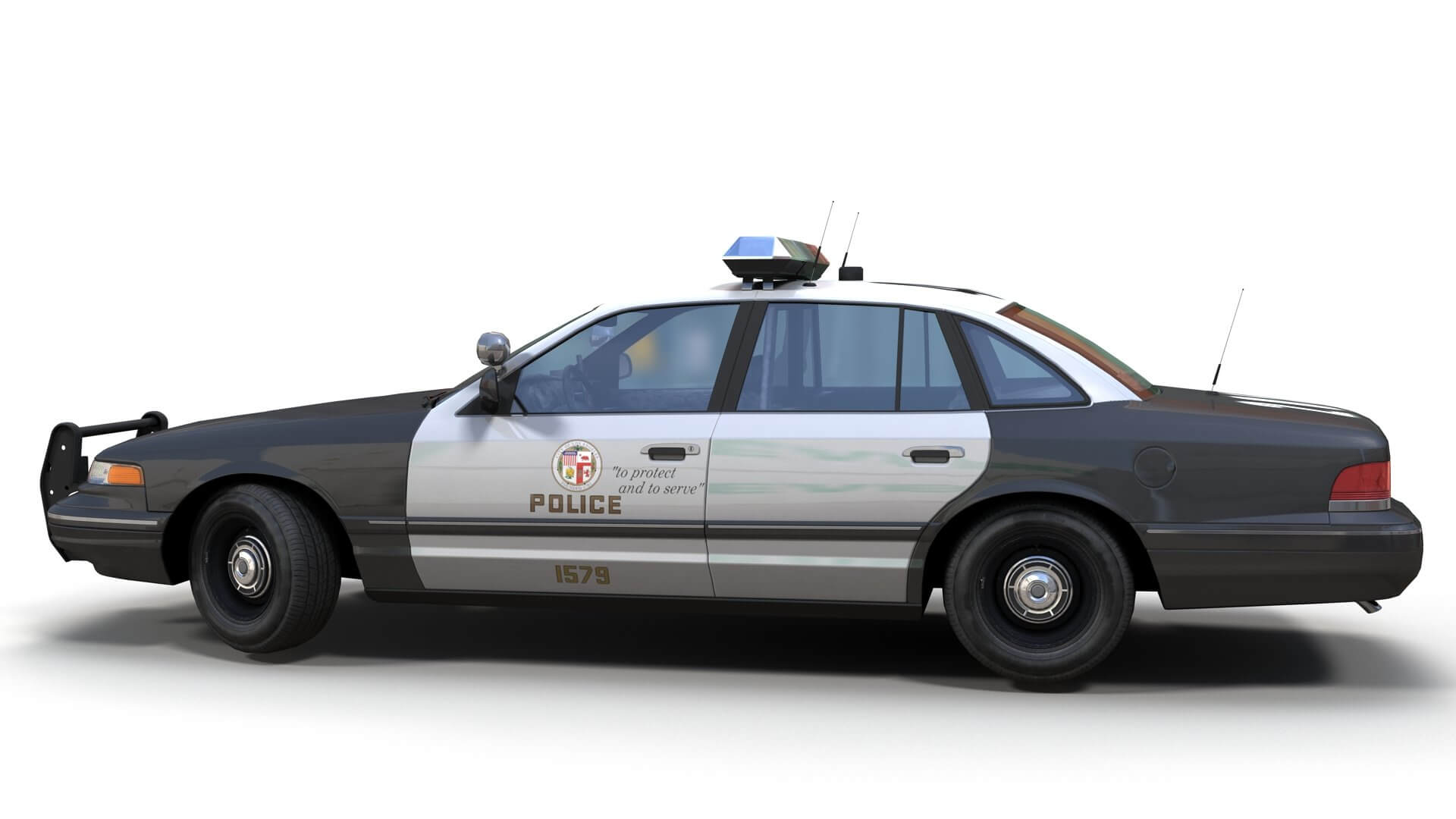 American 90s Police Car - 3D Model by Veaceslav Condraciuc