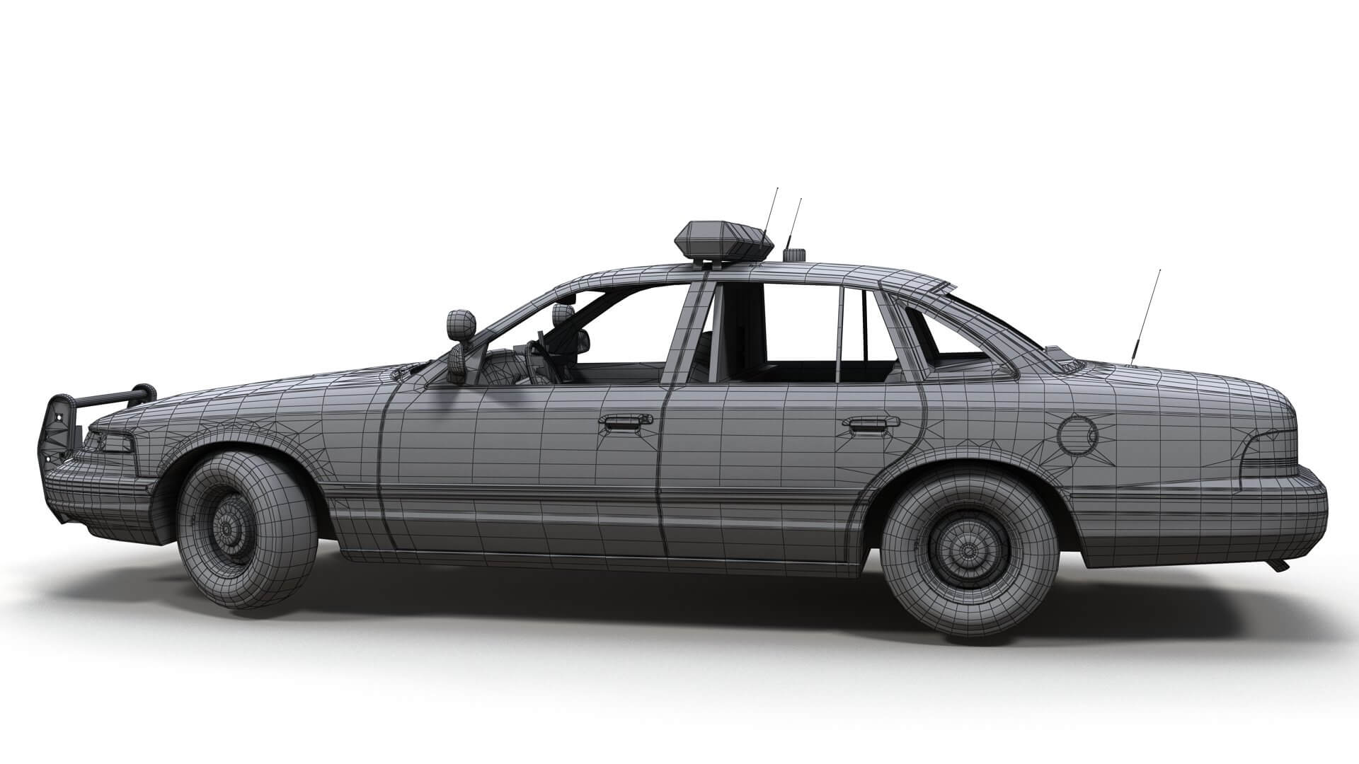 American 90s Police Car - 3D Model by Veaceslav Condraciuc