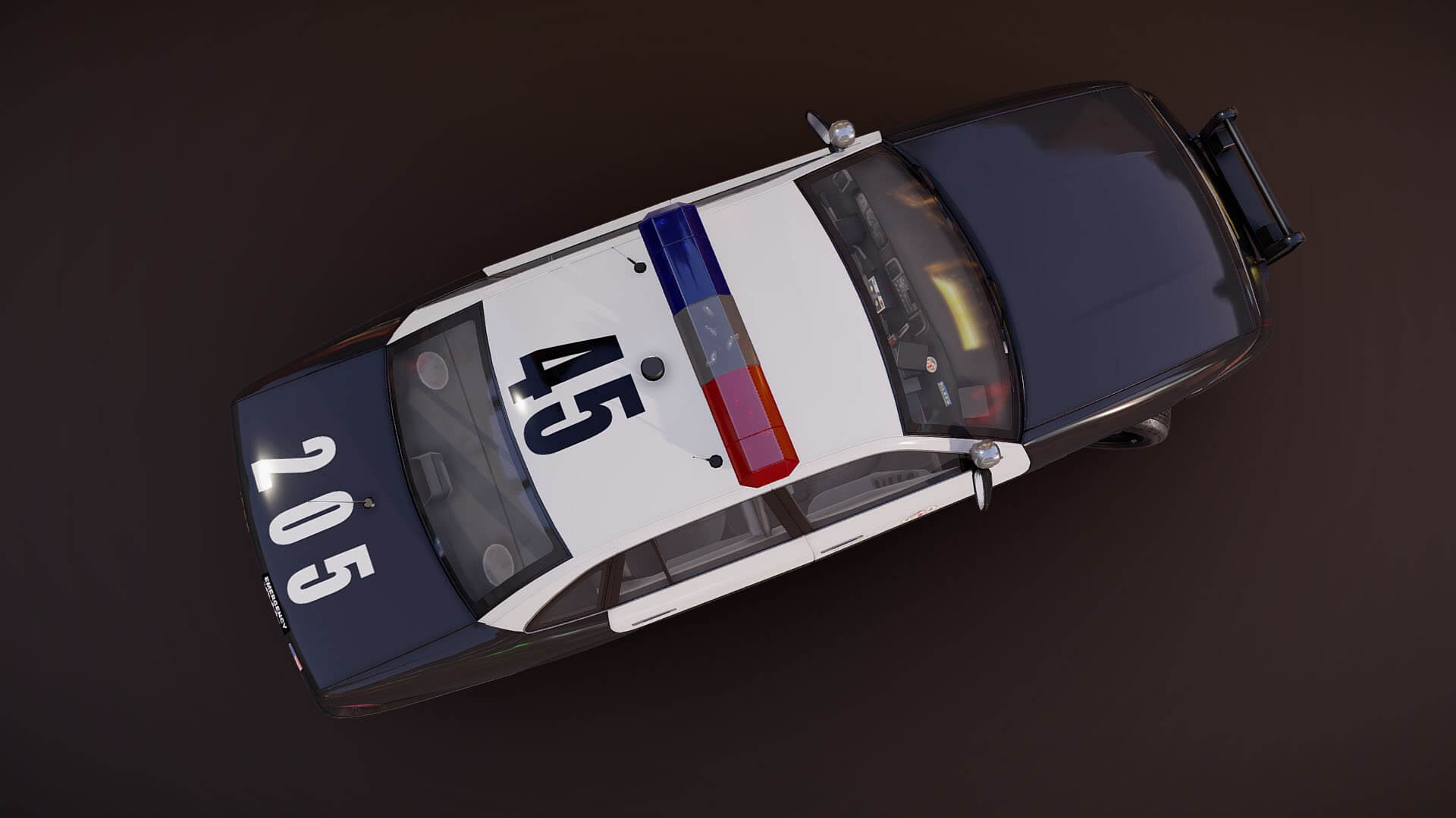 American 90s Police Car - 3D Model by Veaceslav Condraciuc