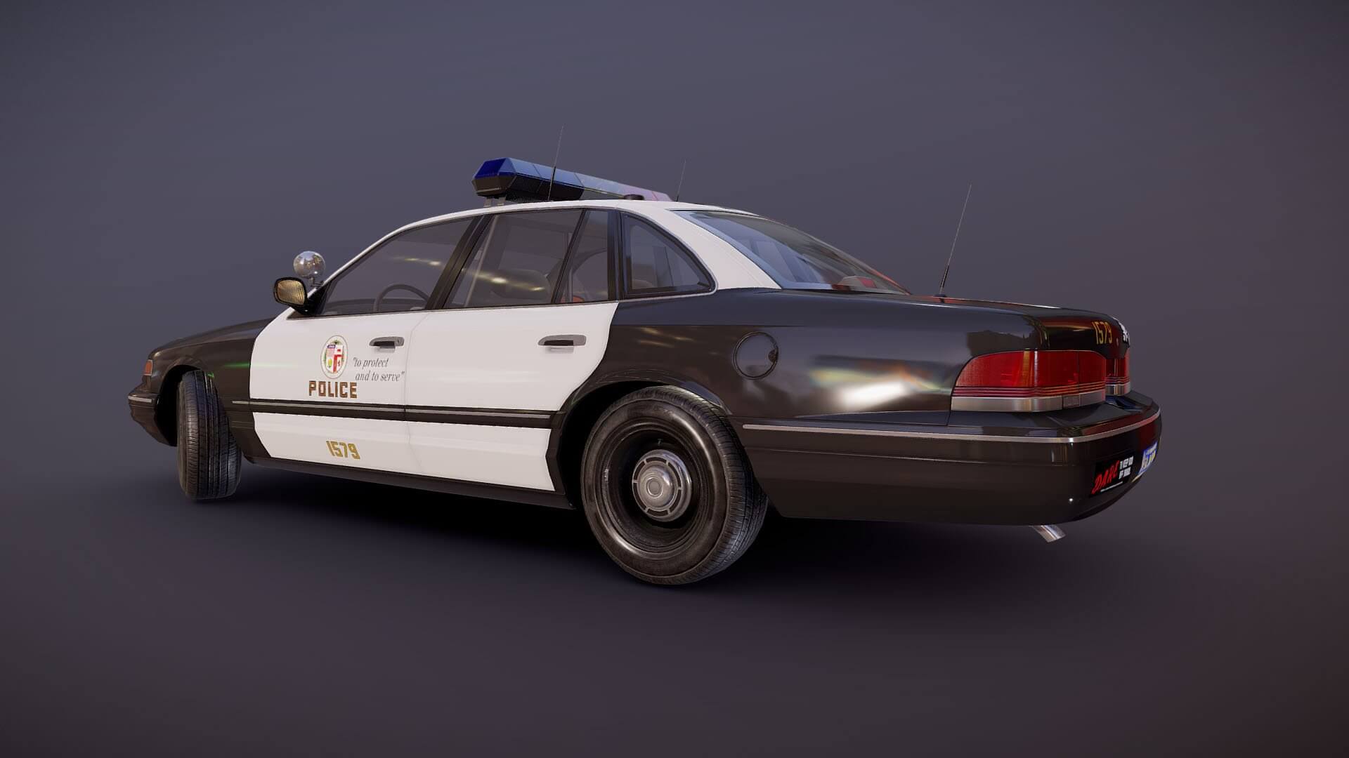 American 90s Police Car - 3D Model by Veaceslav Condraciuc