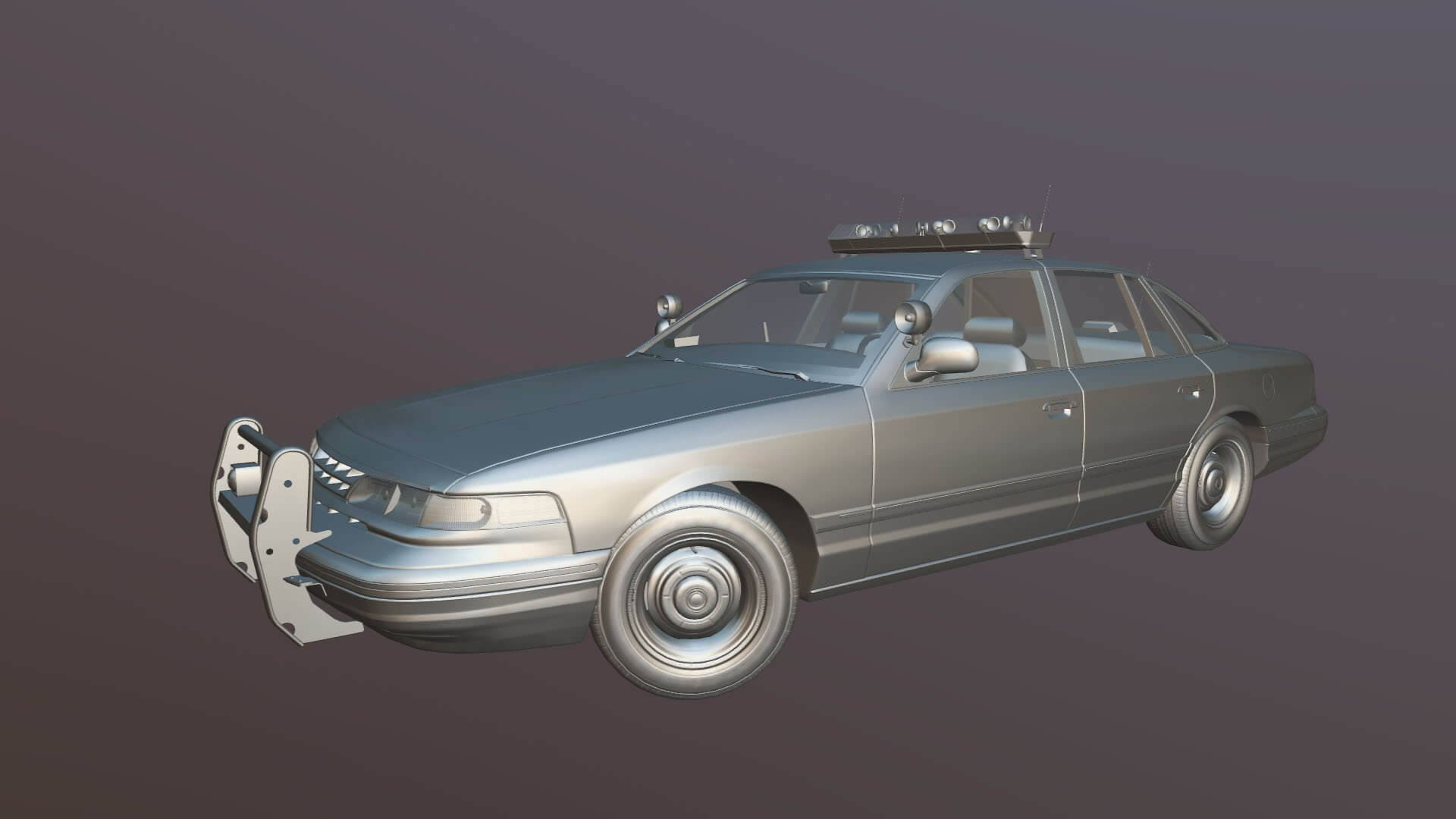 American 90s Police Car - 3D Model by Veaceslav Condraciuc