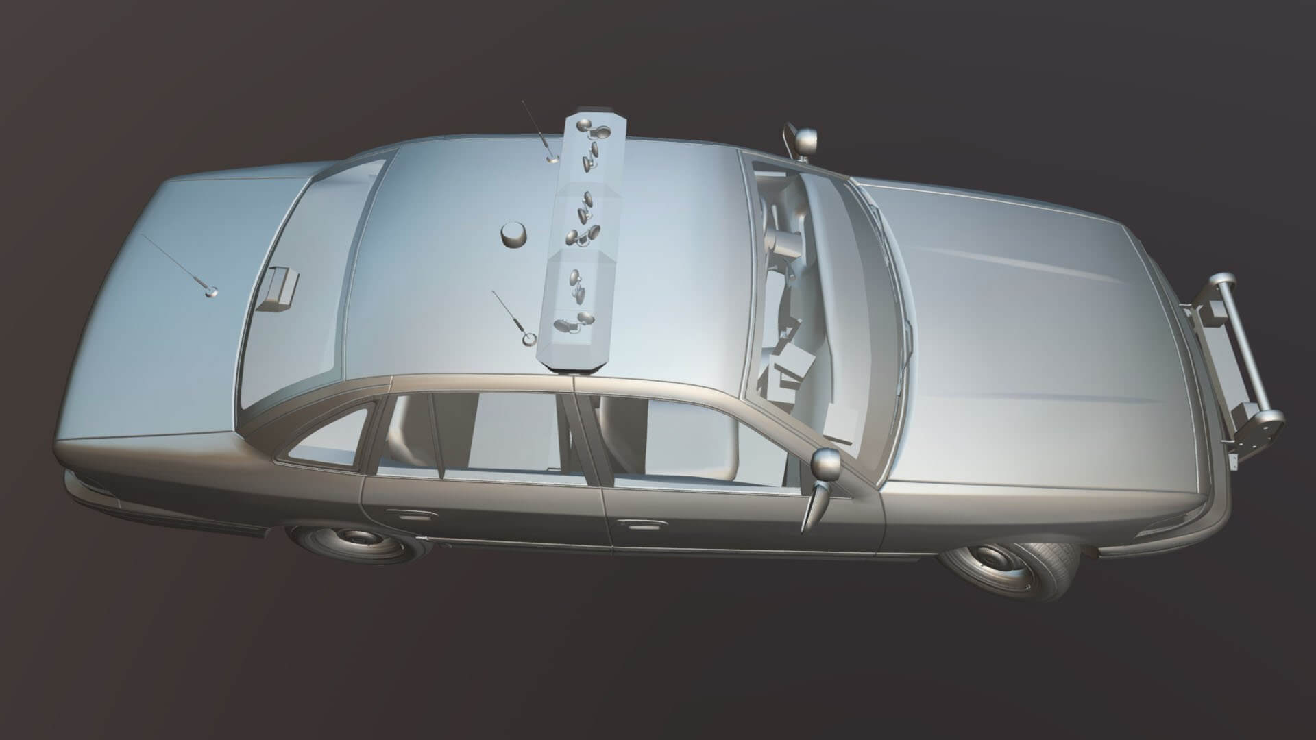 American 90s Police Car - 3D Model by Veaceslav Condraciuc