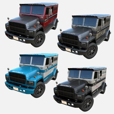 American Armored Security Truck PBR - 3D Model by Veaceslav Condraciuc