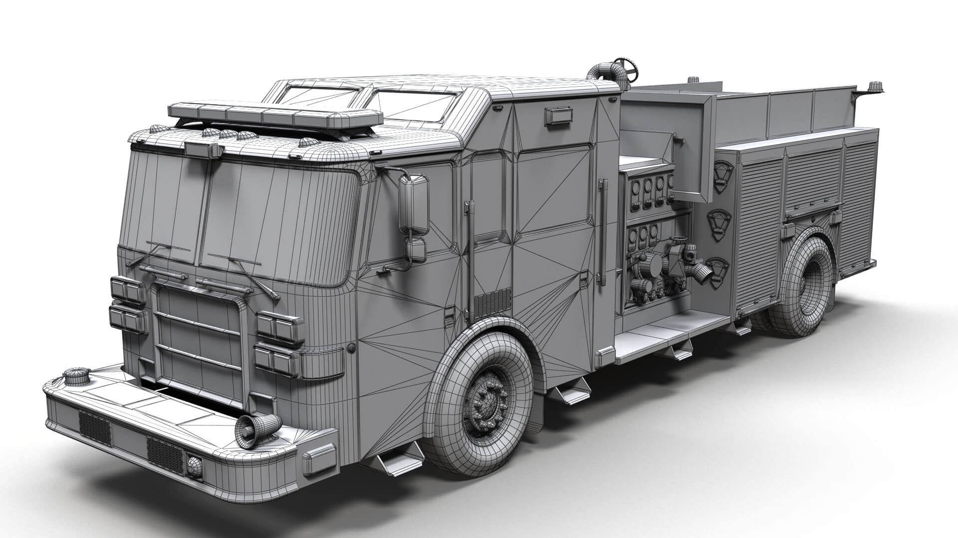 American Fire Truck - 3D Model by Veaceslav Condraciuc