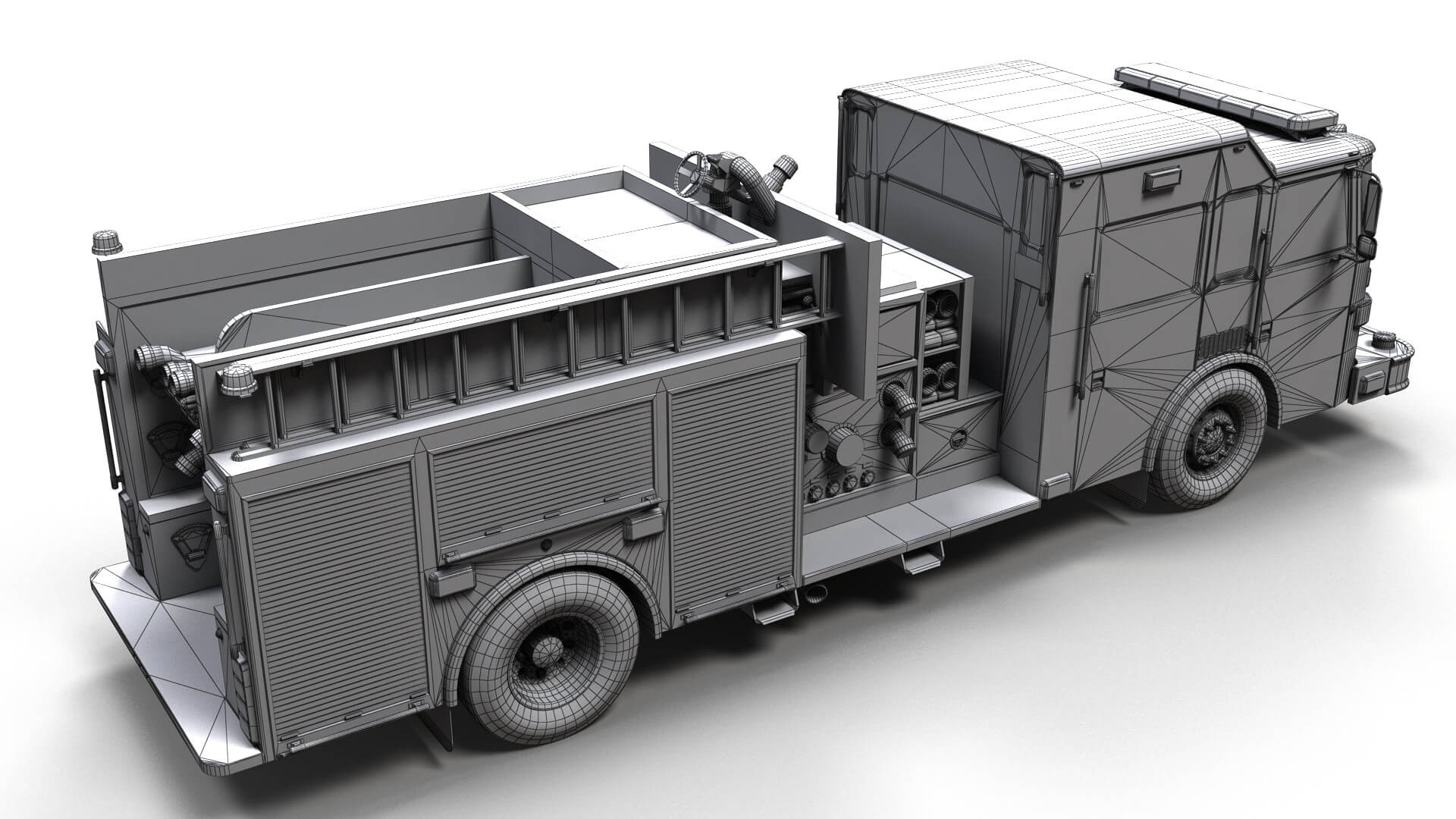 American Fire Truck - 3D Model by Veaceslav Condraciuc