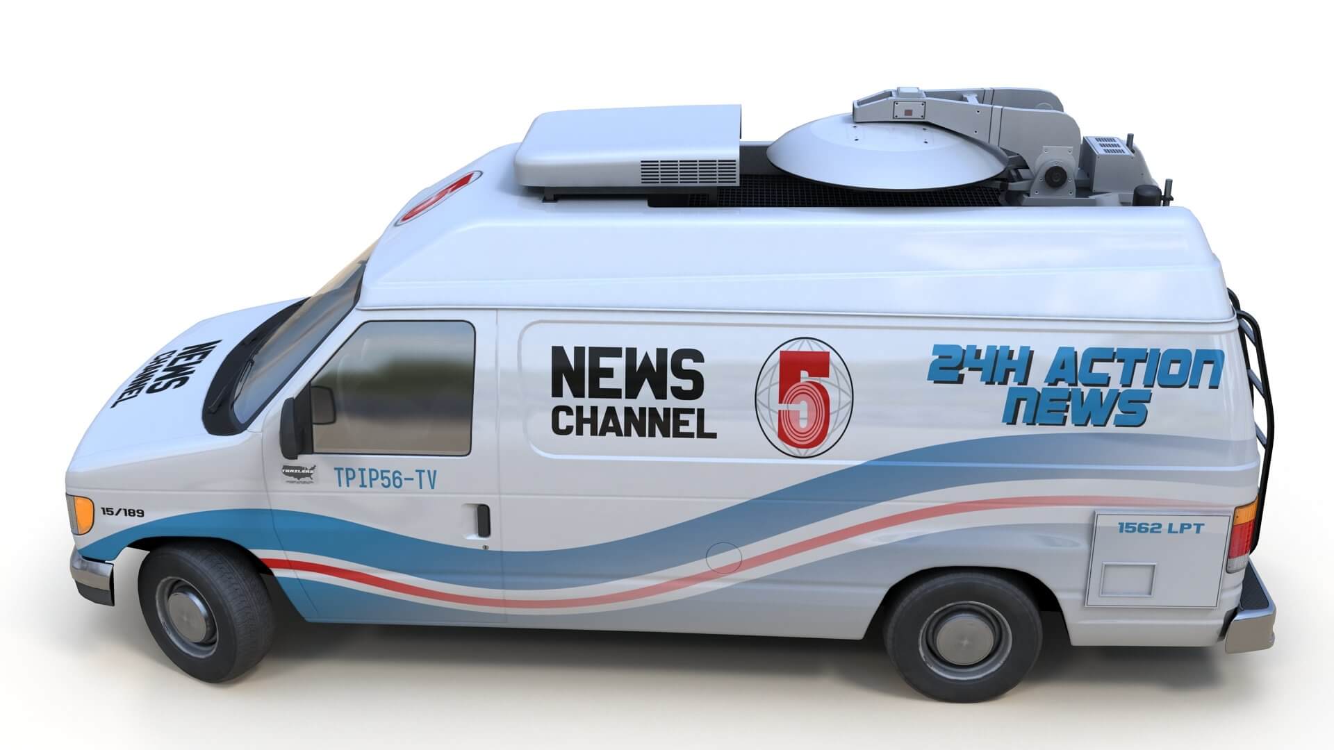 American Generic News Van - 3D Model by Veaceslav Condraciuc